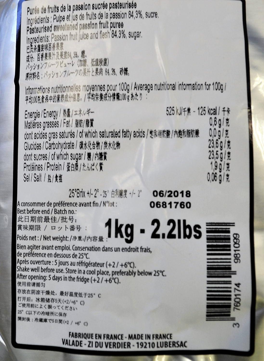 L once Blanc - Passion Fruit Puree 1kg | Buy Now with Express ...