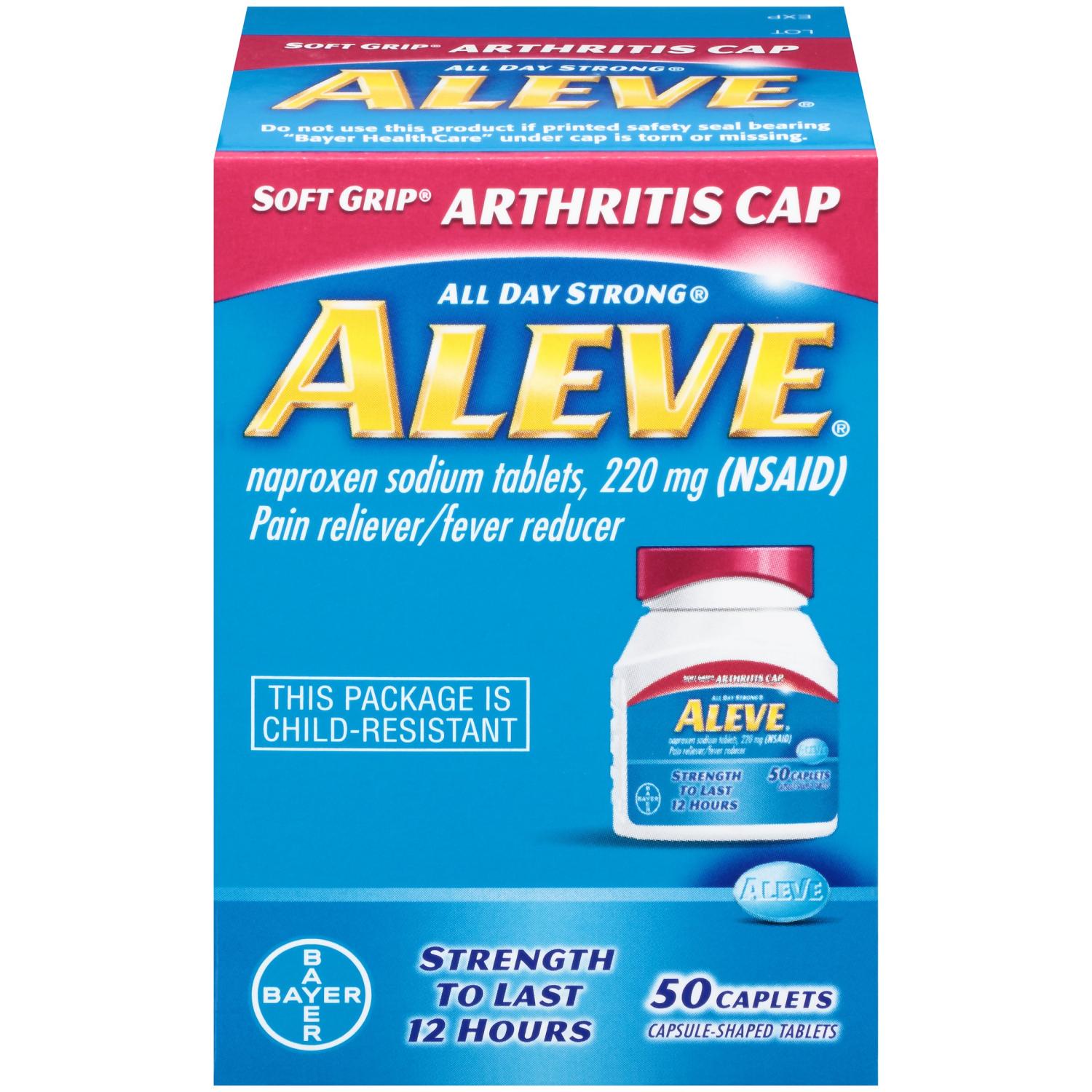 Aleve Arthritis Caplets 50 Count - Fast Pain Relief (Pack of 1) | Buy ...