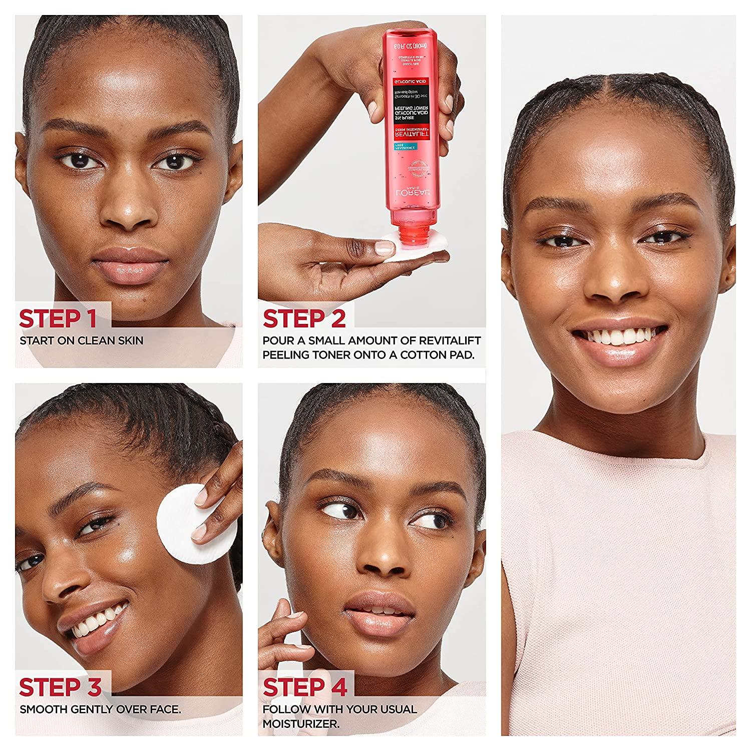 L'Oreal Paris Revitalift 5% Glycolic Acid Peeling Toner with Aloe Vera ...