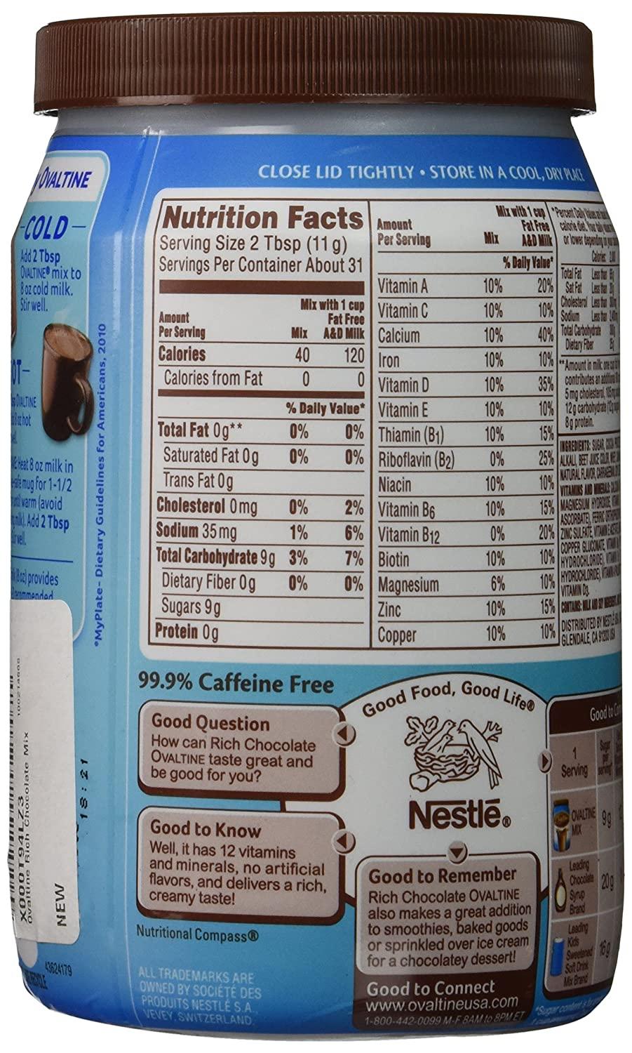 Nestle Ovaltine Rich Chocolate Mix 12 oz - Delicious and Nutritious ...