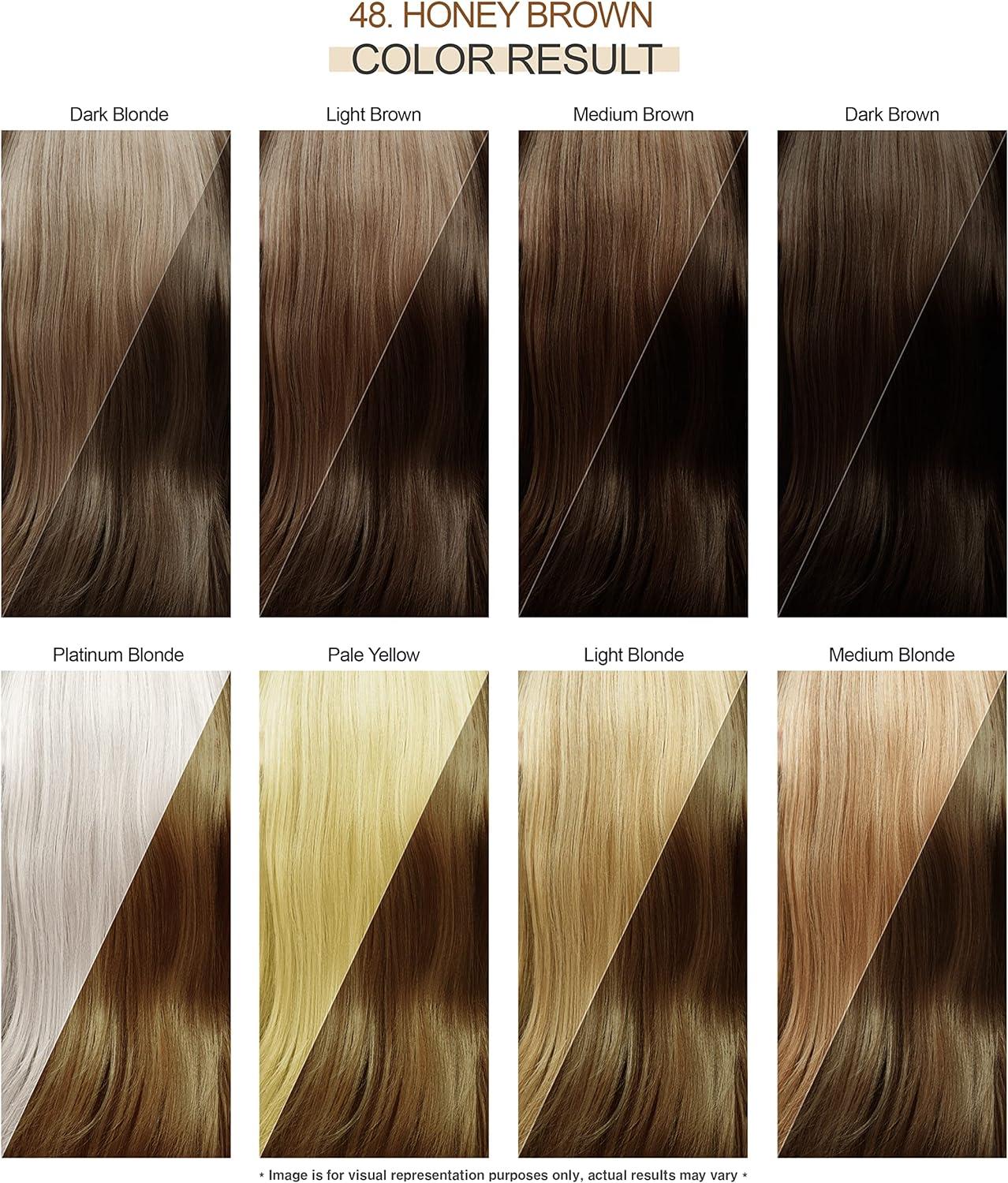 Adore Shining Semi Permanent Hair Colour 48 Honey Brown 118ml - Pack of ...