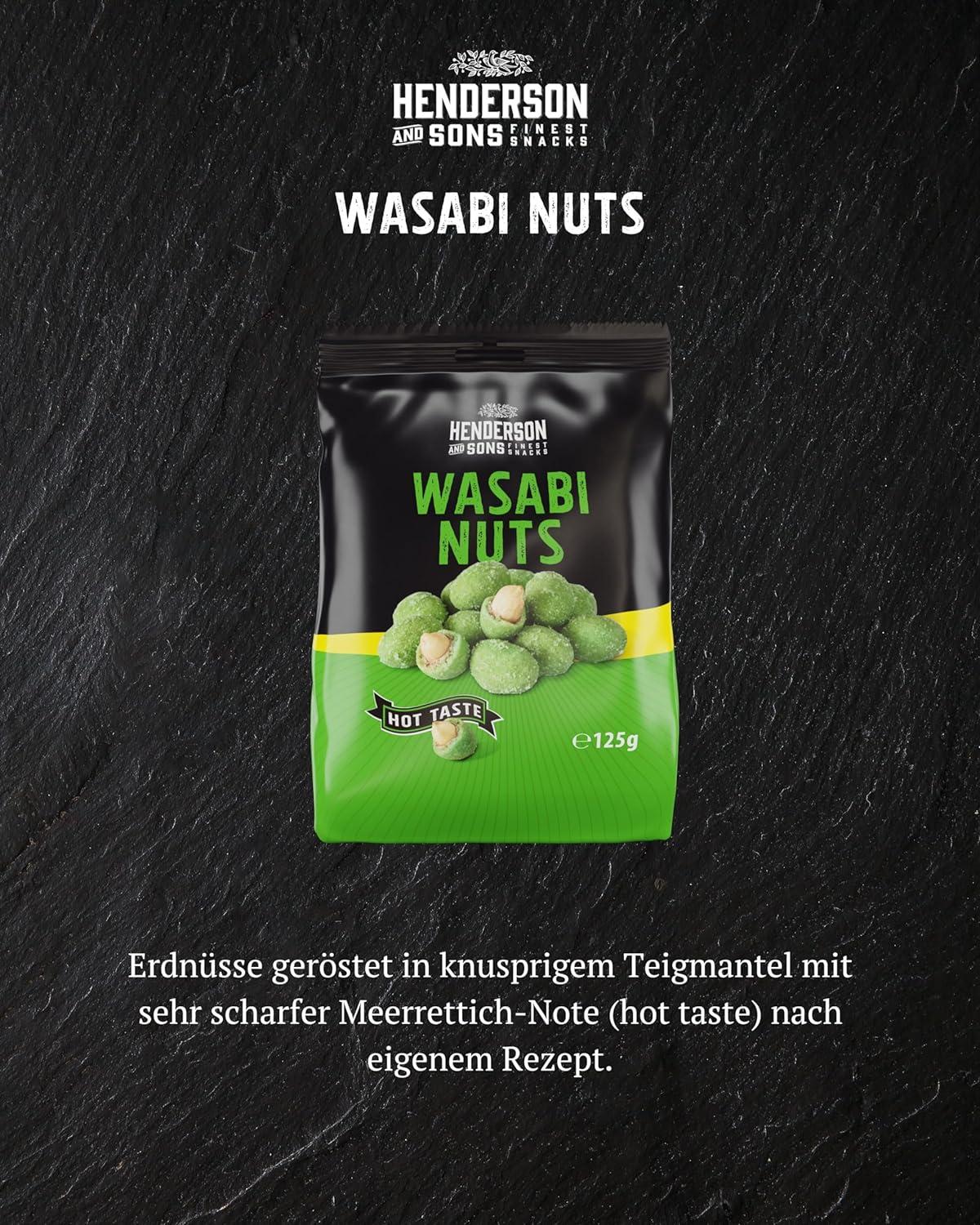 Henderson and Sons N ss Wasabi Nuts - Spicy Roasted Peanuts in Crispy ...
