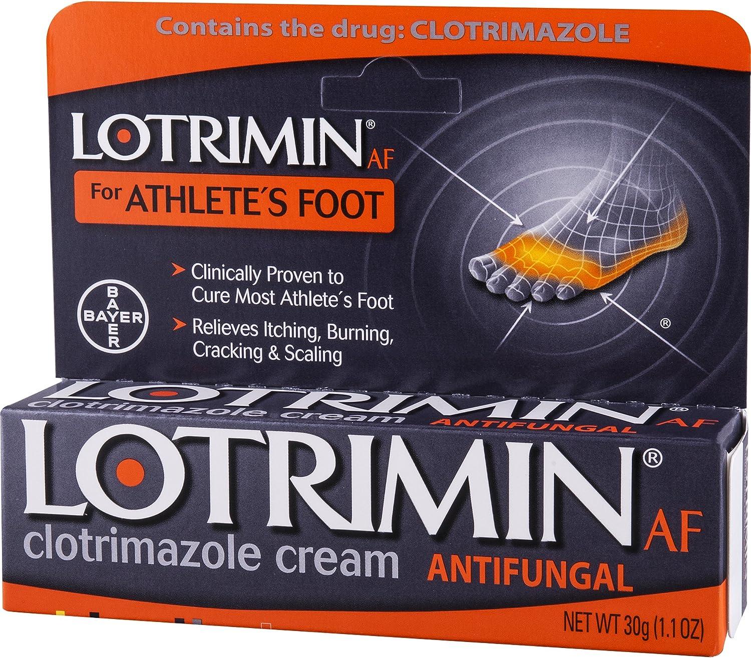 Lotrimin AF Cream for Athlete's Foot 1.1oz - Clotrimazole 1% Antifungal ...