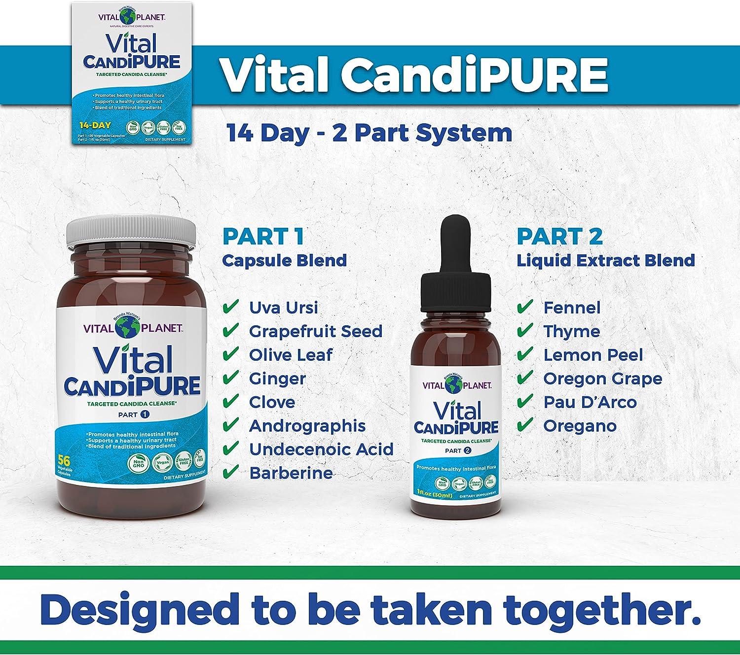 Vital Planet Vital CandiPURE Intestinal Cleanse 2-Part Kit - 14 Day ...