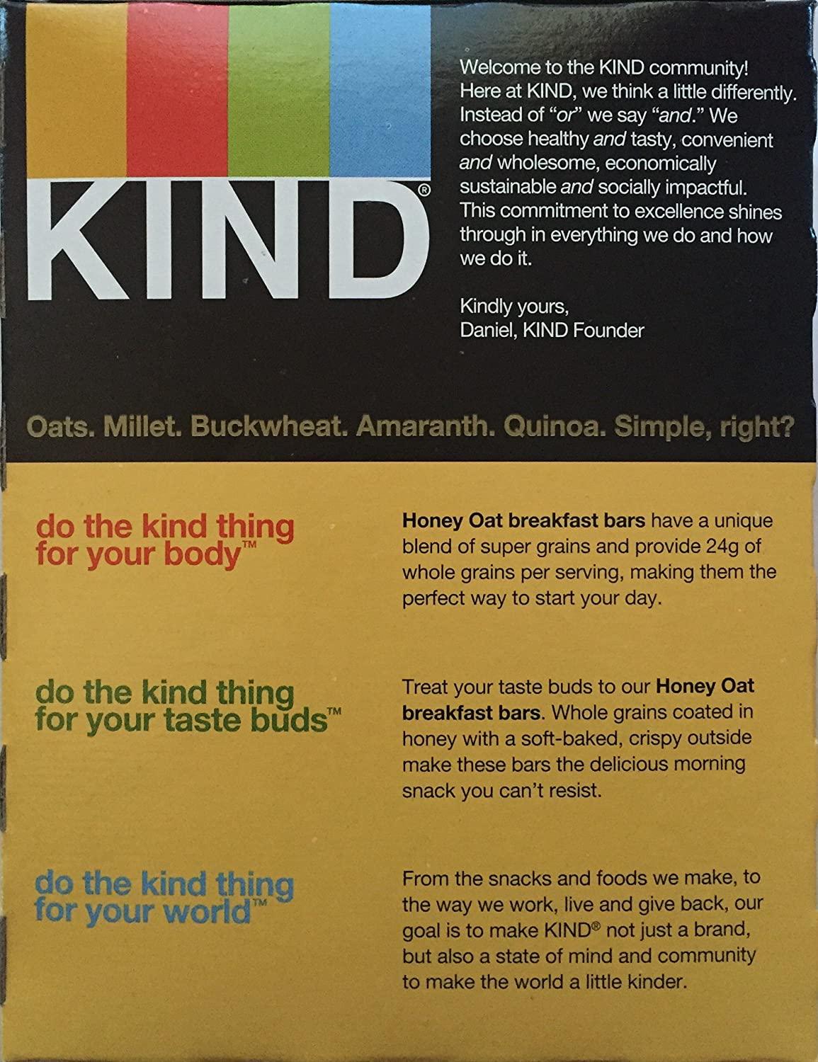 KIND Breakfast Bar Variety Bundle - Dark Chocolate Cocoa, Peanut Butter ...