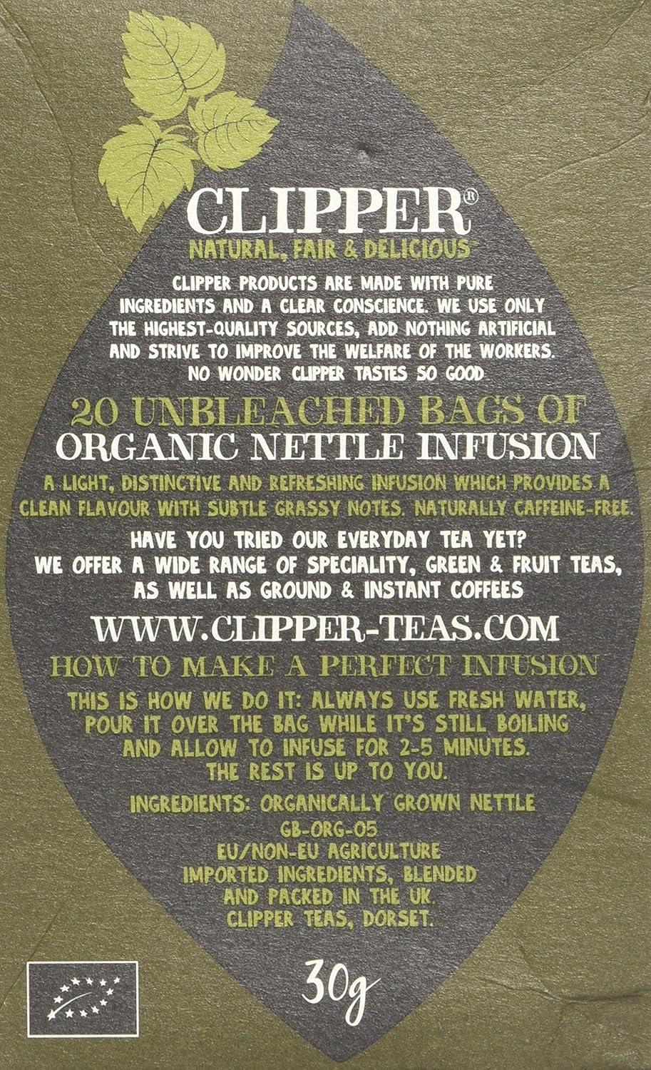 Clipper Organic Nettle Herbal Infusion Tea (20 Bags) | Buy Now with ...