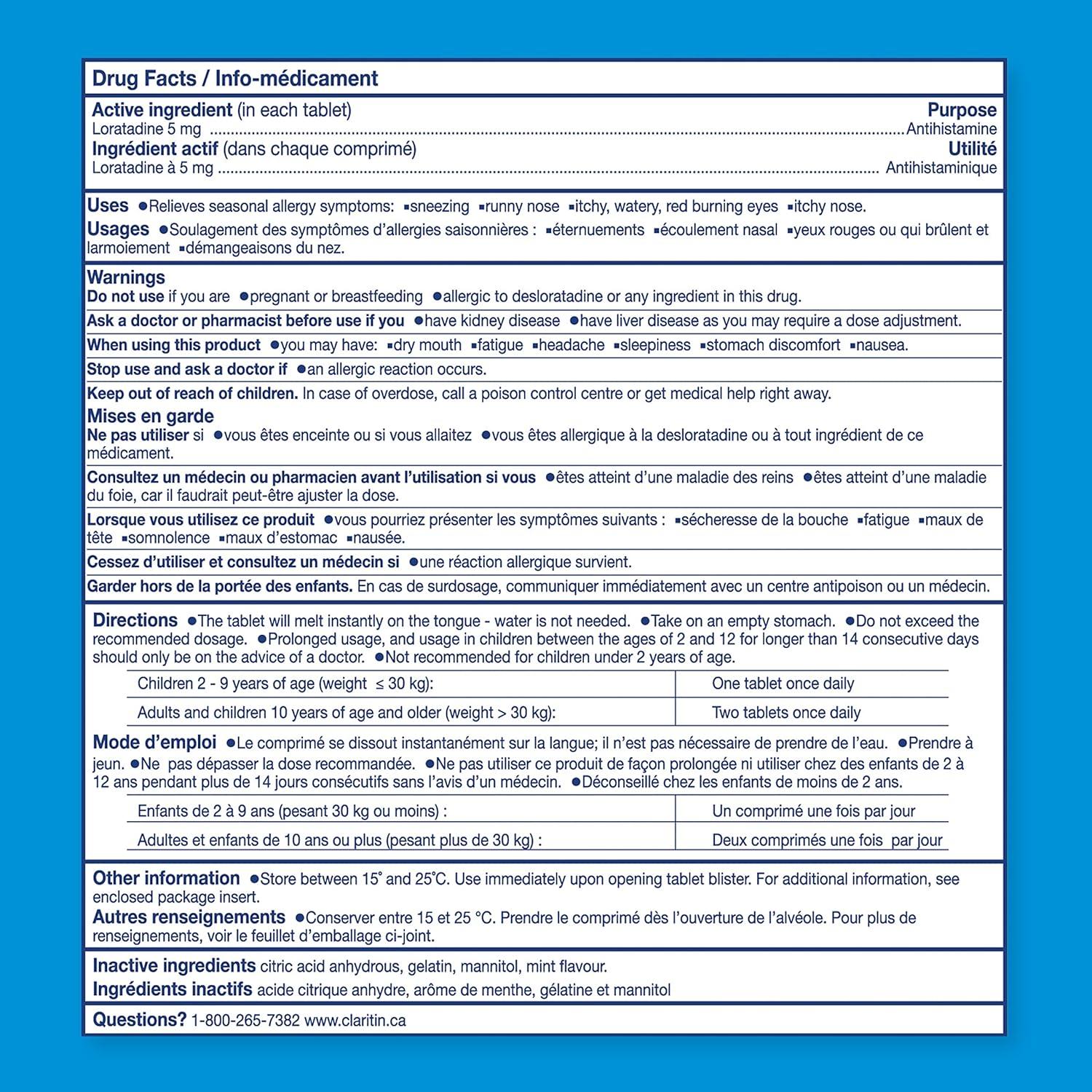 Claritin Kids Rapid Dissolve Allergy Medication - 24 Hour Non-Drowsy ...