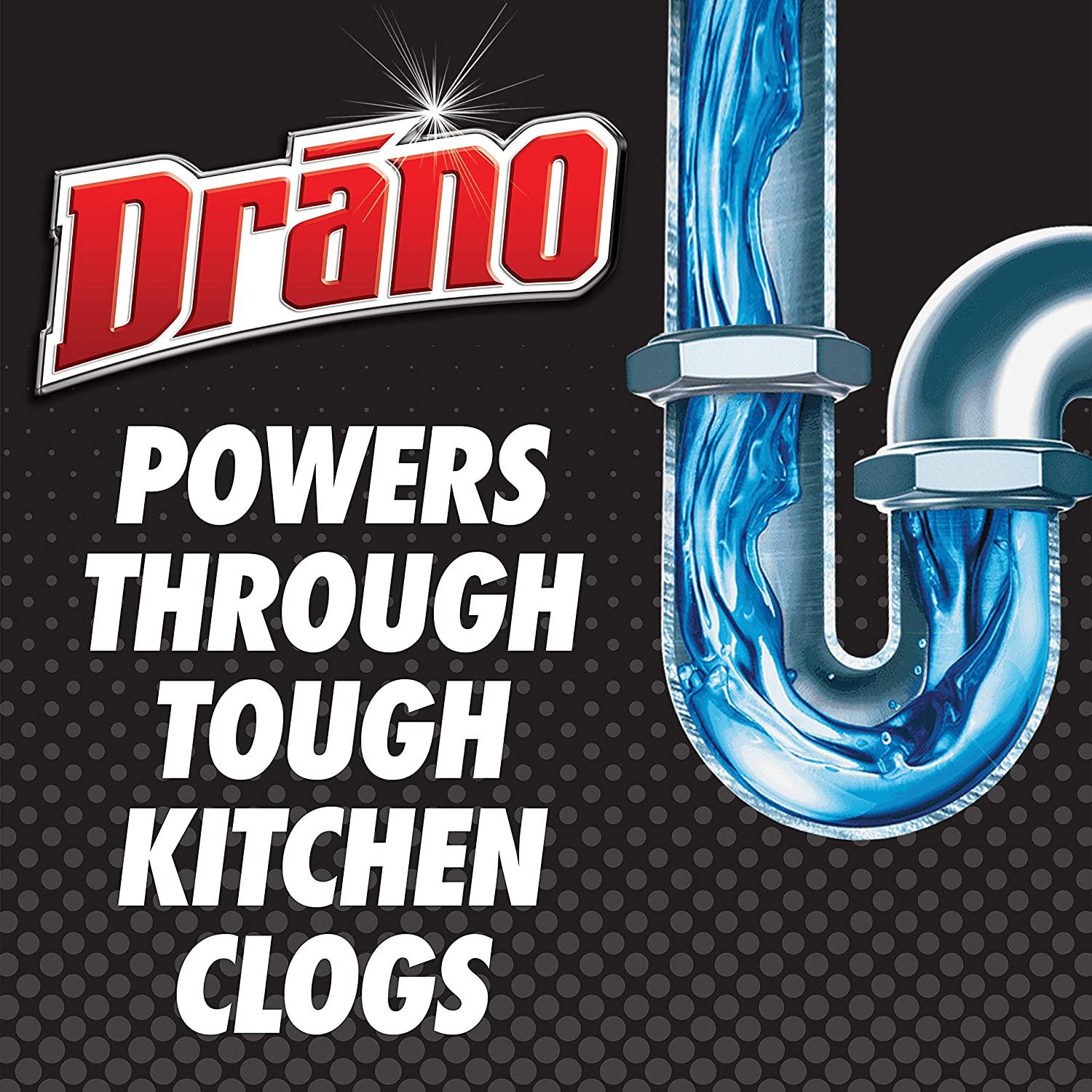 Drano Kitchen Granules Clog Remover 8.8 oz (Pack of 3) - Fast-Acting ...