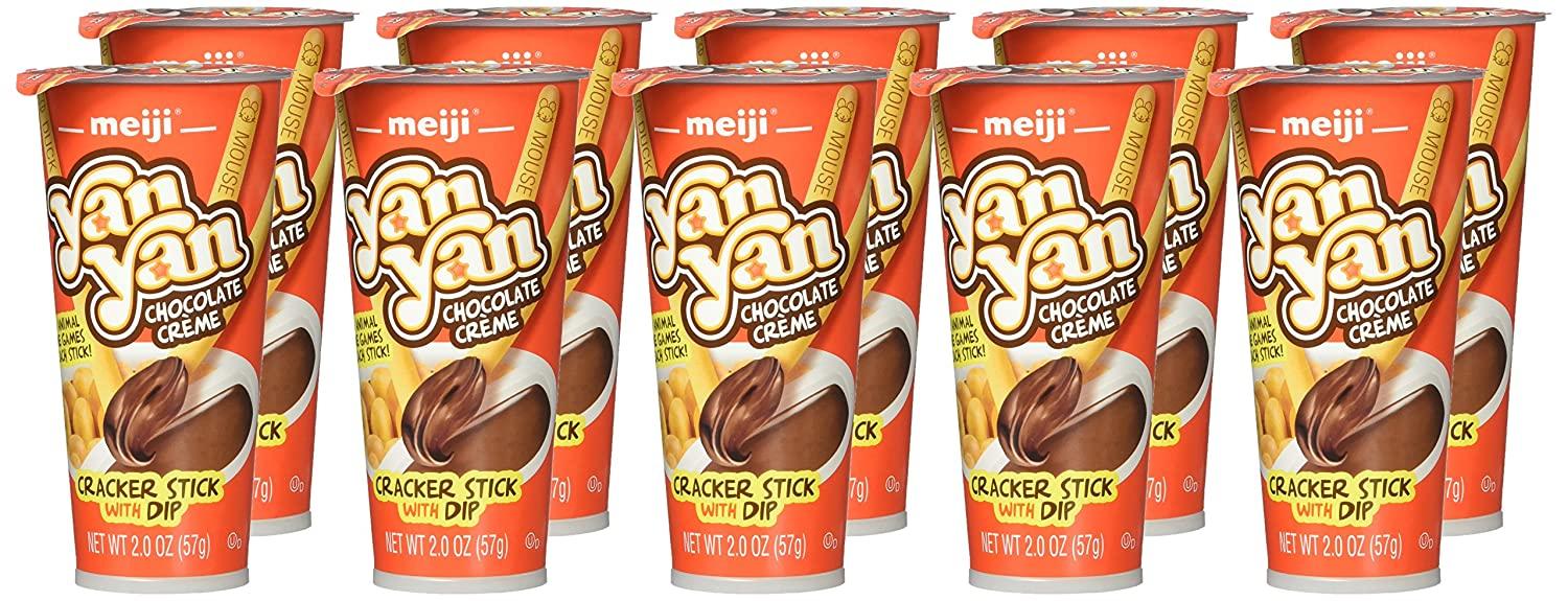 Meiji Yan Yan Chocolate Crme Dipping Sticks 2 oz Pack of 10 - Fun ...