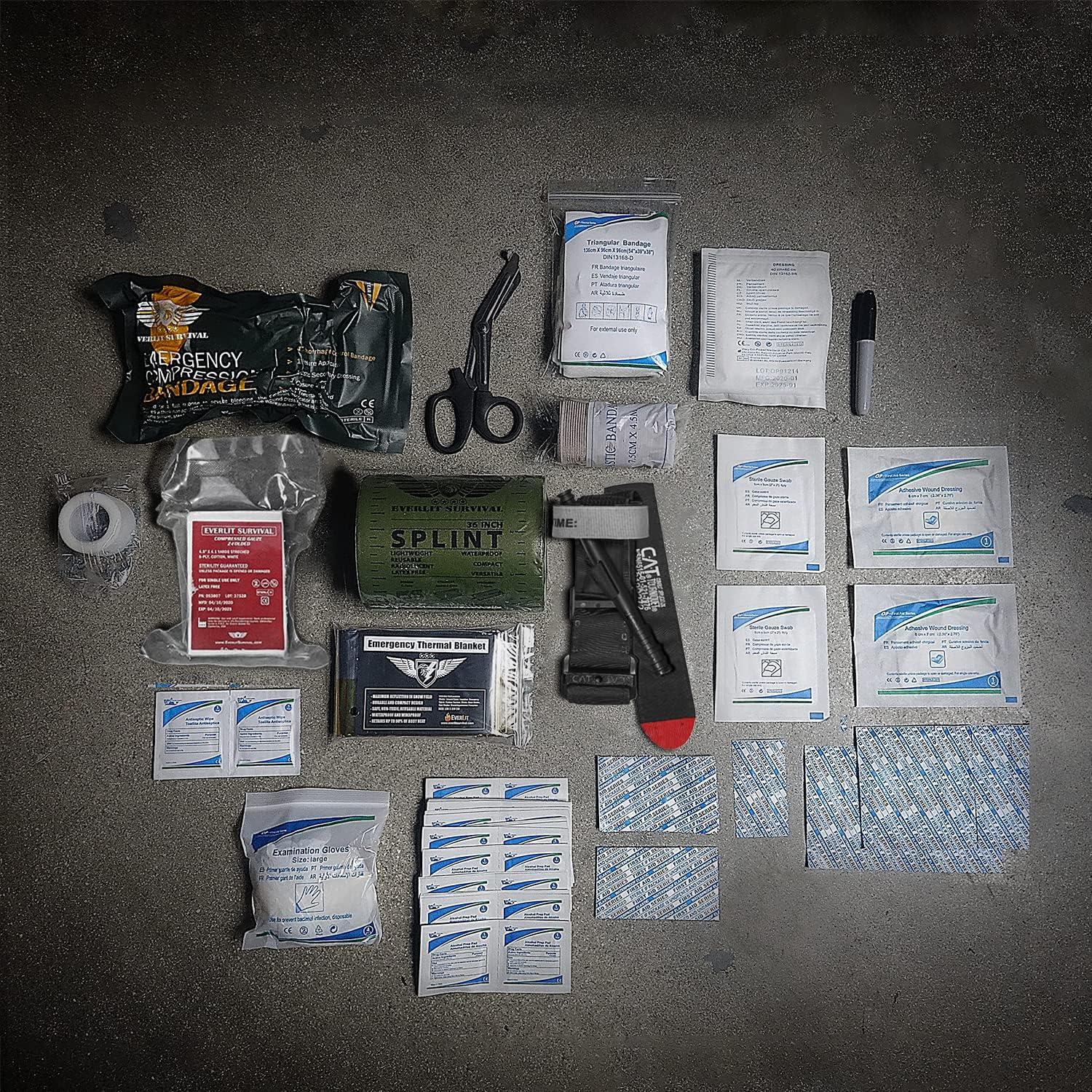 EVERLIT Emergency Trauma Kit with CAT GEN-7 Tourniquet, Splint ...