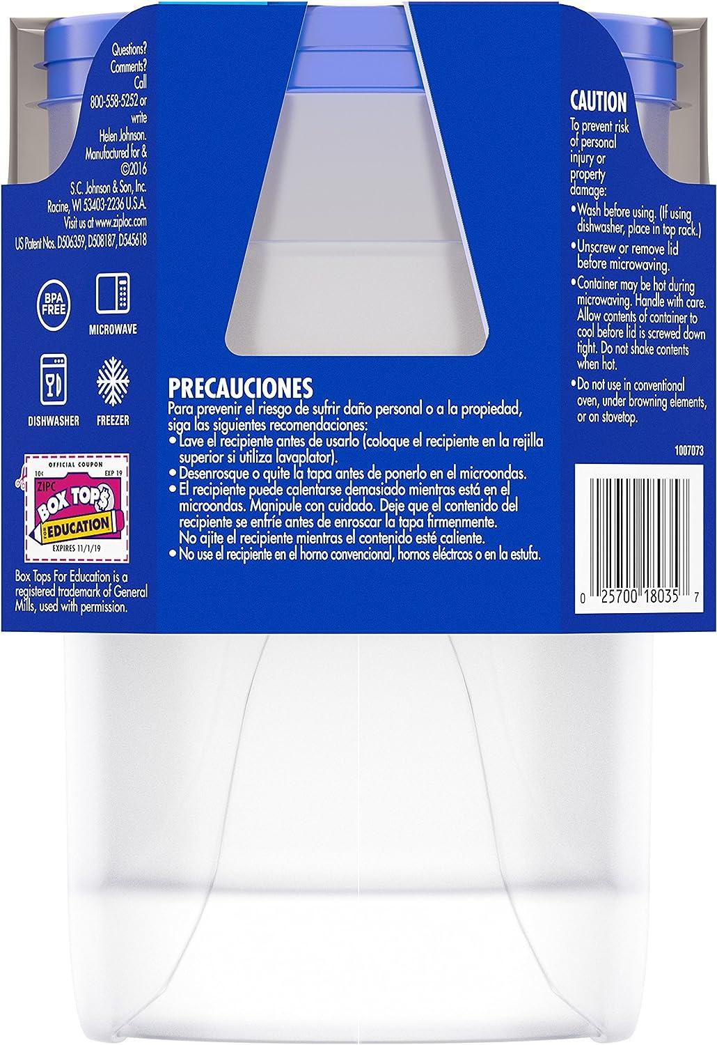 Ziploc Twist 'n Loc 32 oz Container 2 Count - Convenient Food Storage Solution | Buy Now with ...