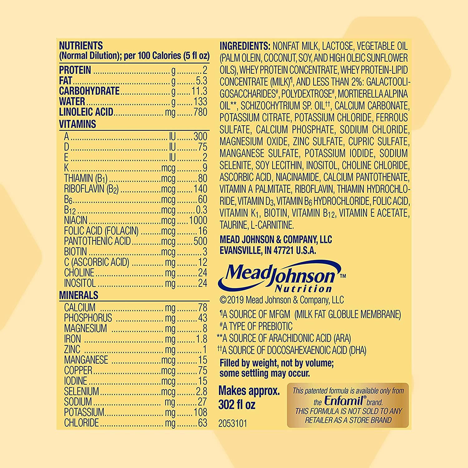 nutramigen ingredients