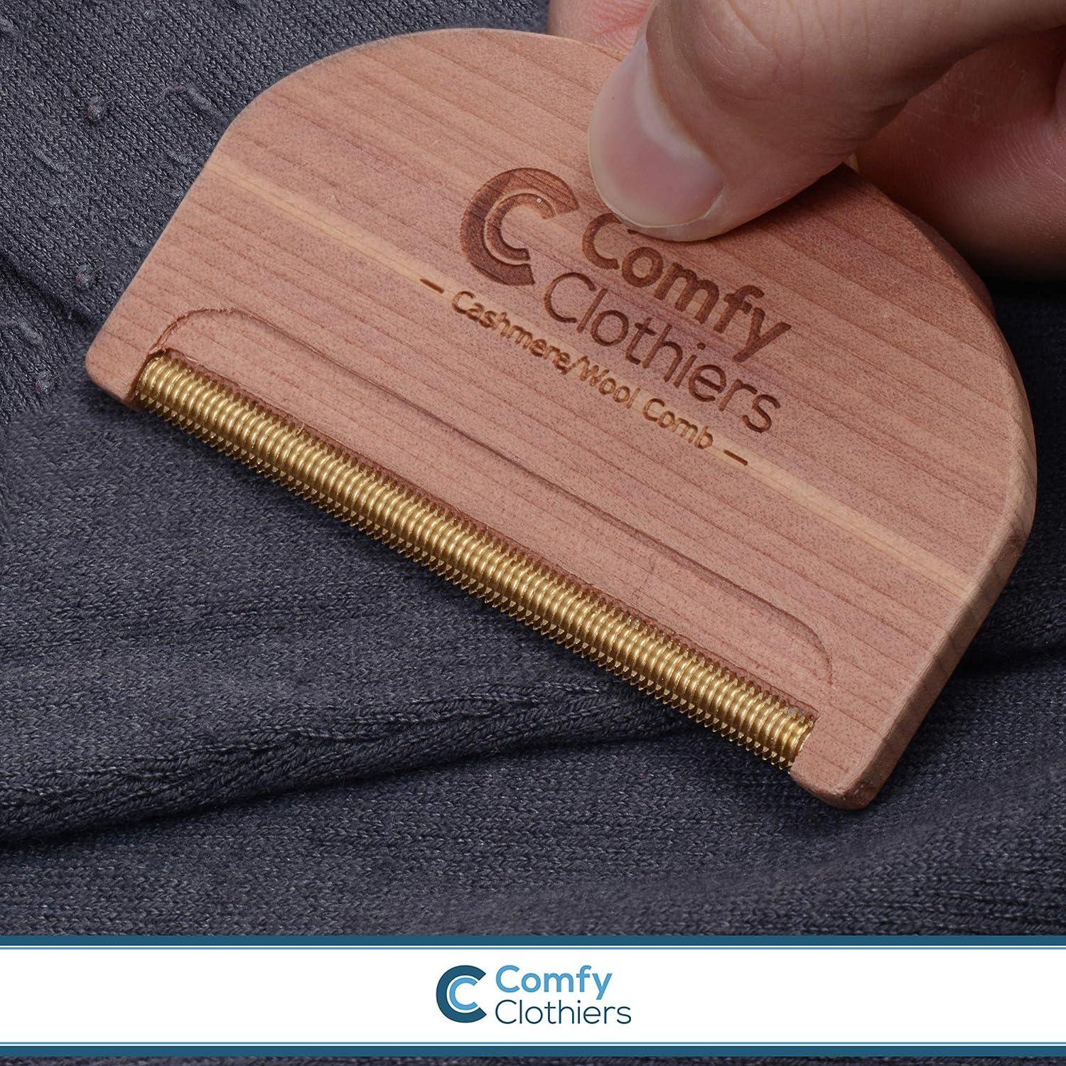 Comfy Clothiers Multi-Fabric Cedar Wood Sweater Comb - Defuzz Cashmere ...