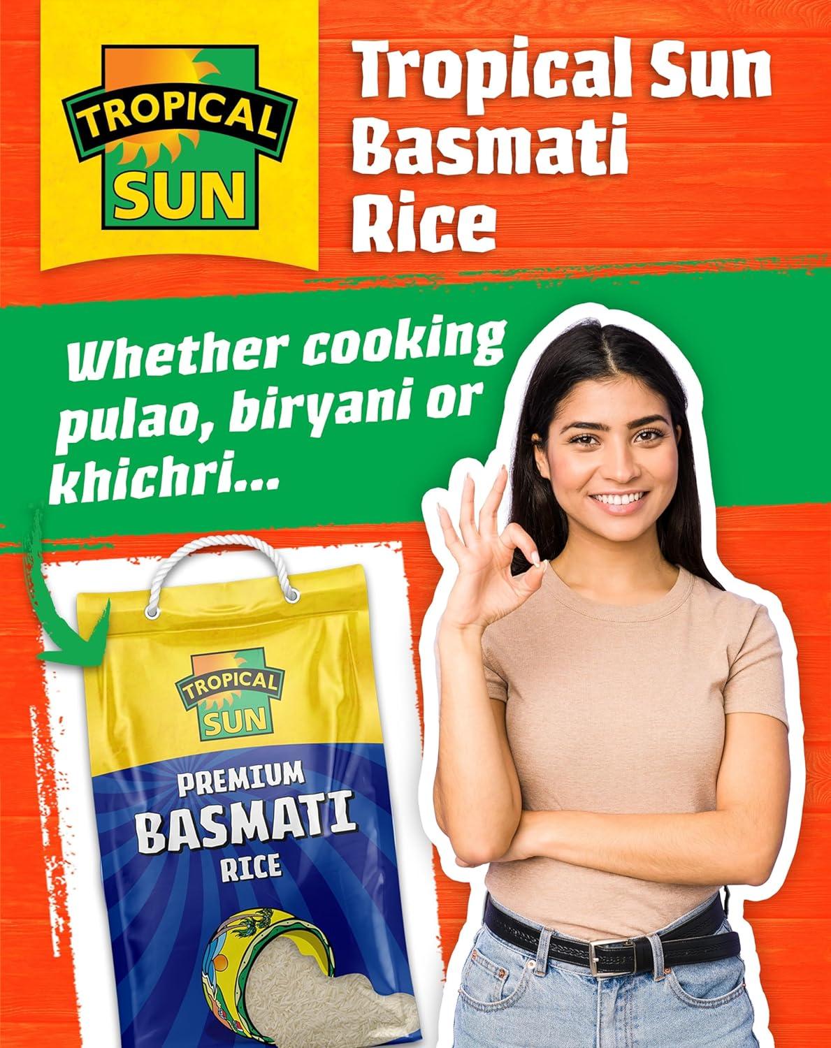 Tropical Sun Premium Basmati Rice 2 kg - Authentic Long Grain Rice ...