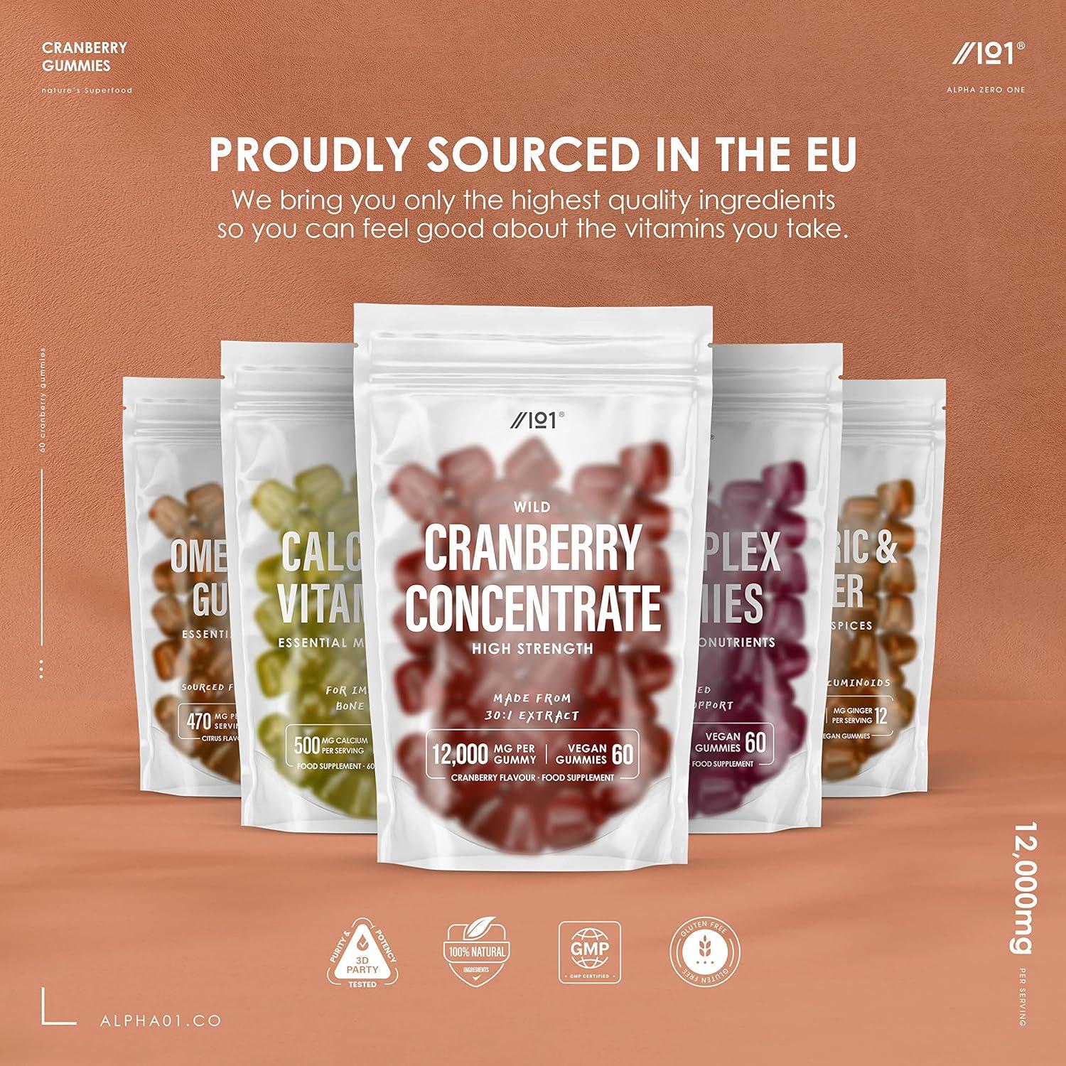 Cranberry Extract Gummies 12,000mg - Potent Tapioca Cranberry Flavour ...