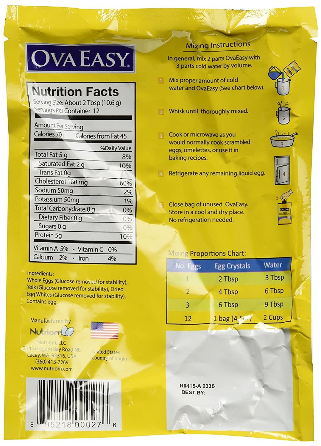 Ova Easy Dehydrated Egg Crystals 4.5oz Bag 12ct - Buy Online Now! | Buy ...