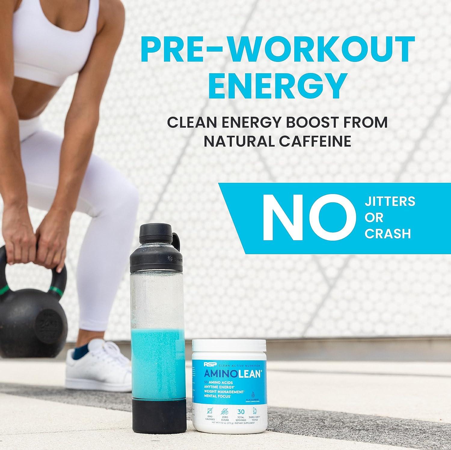 RSP Nutrition AminoLean Pre Workout Powder - Blackberry Pomegranate ...