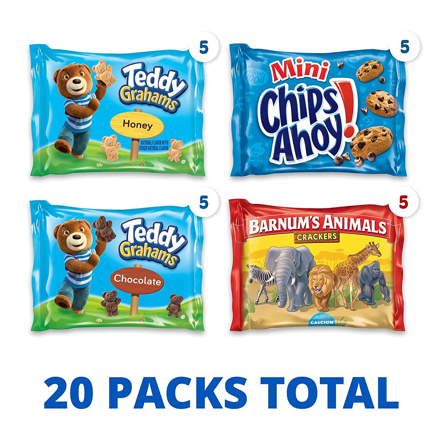 Nabisco Variety Fun Shapes Assorted Animal Crackers, Teddy Grahams ...