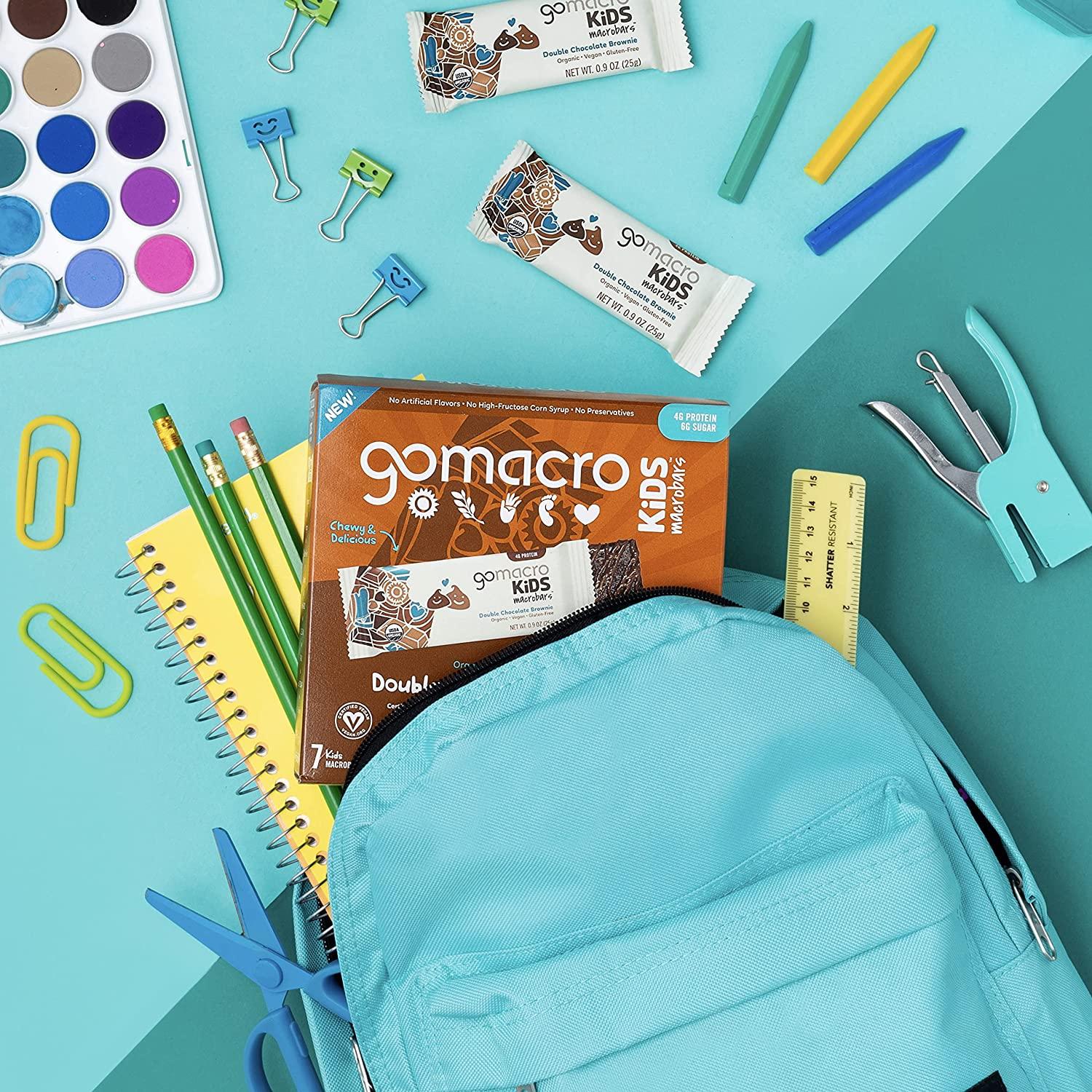 GoMacro Kids Double Chocolate Brownie MacroBar - Organic Vegan Snack ...