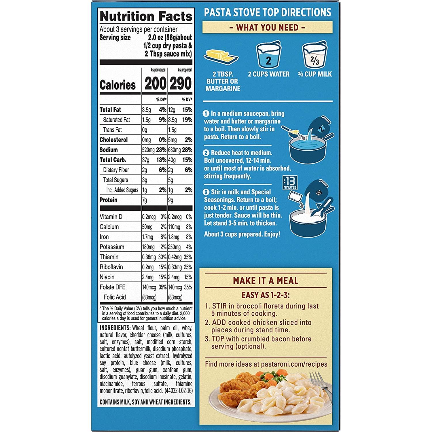 Pasta Roni Shells & White Cheddar | Creamy and Delicious 6.2 oz | Buy ...