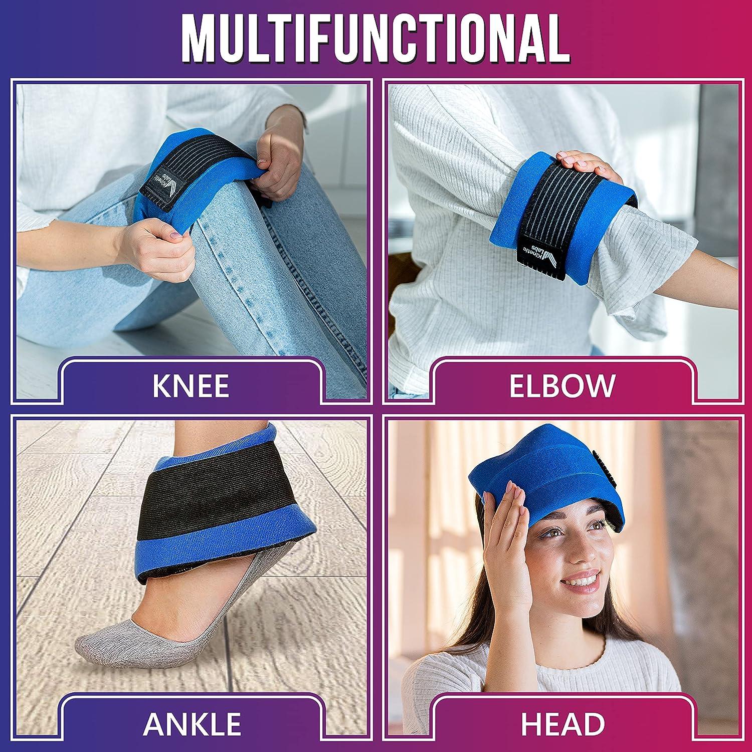 Kinetic Labs Ice Pack Wrap with Elastic Strap - Hot Cold Gel Pack for ...