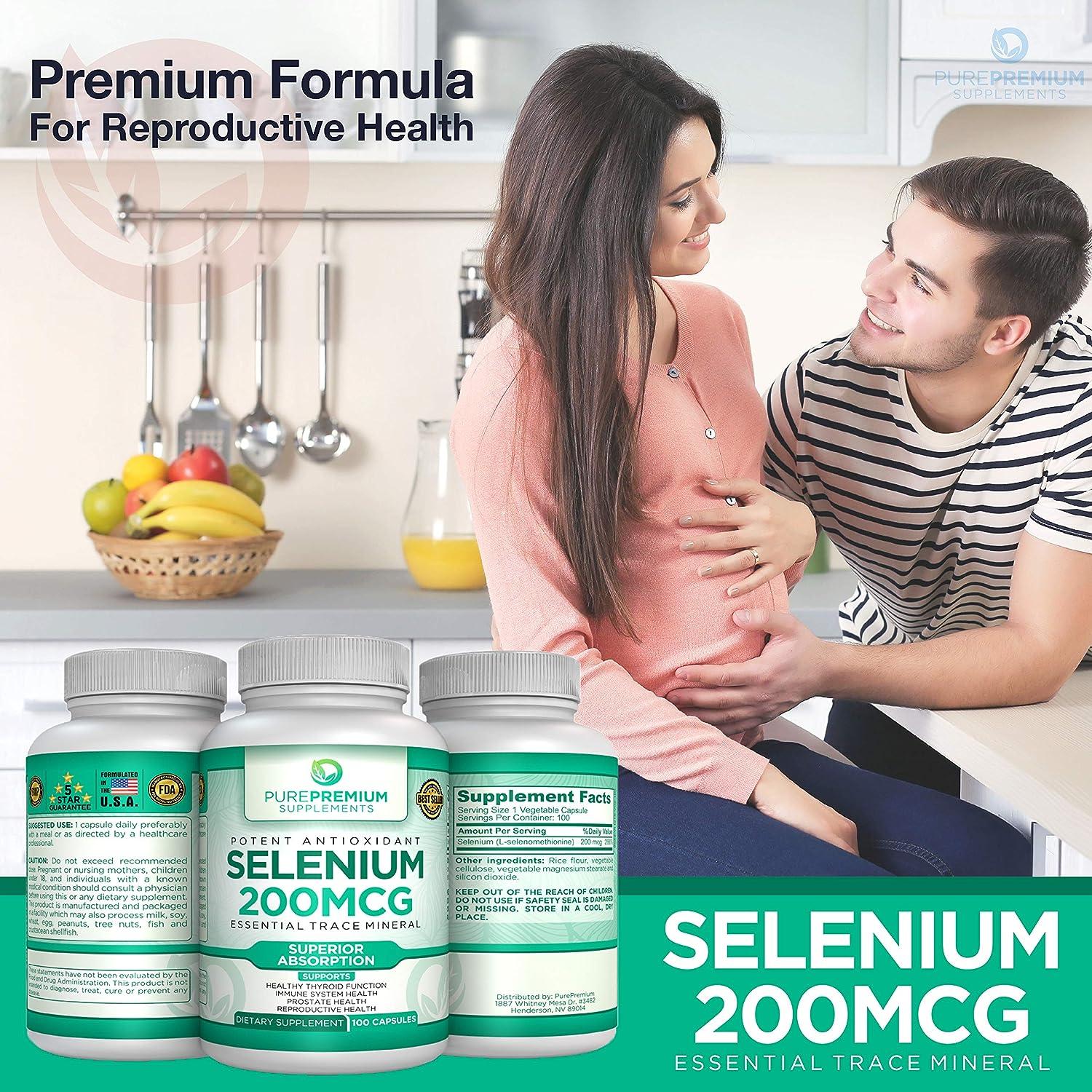 PurePremium Selenium Supplement (Selenomethionine) 100 Once Daily ...