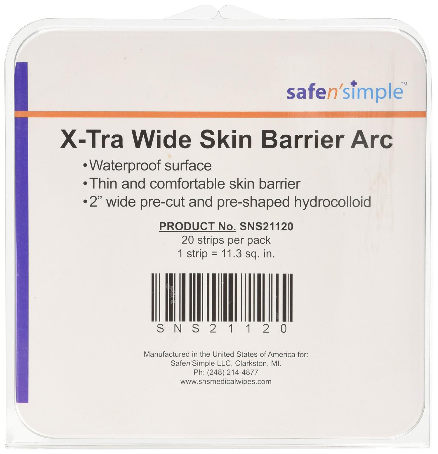 Buy Safe n Simple X-Tra Wide Skin Barrier Arc - 20 Count ...