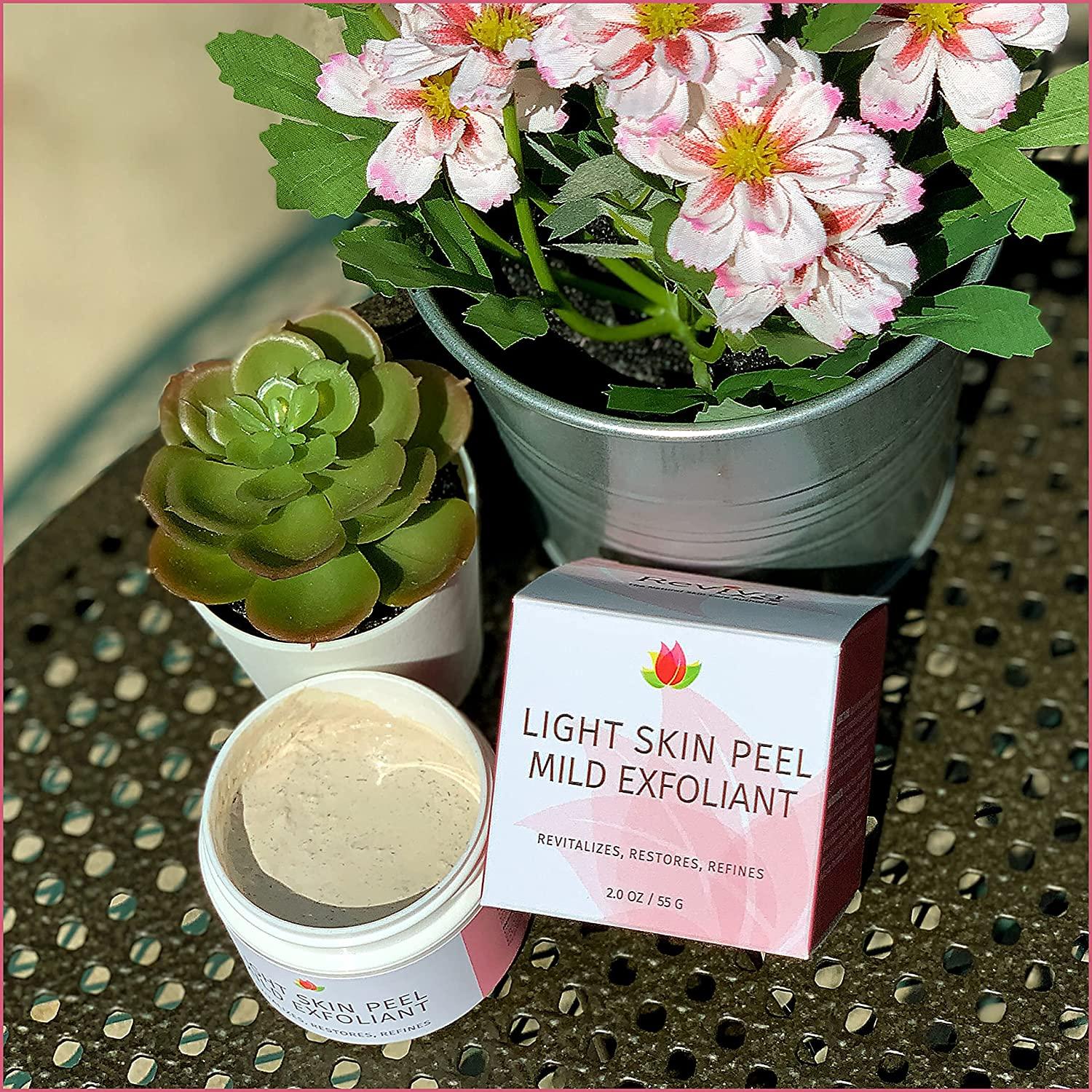 REVIVA LABS Light Skin Peel Mild Exfoliant 2PK - Gentle Exfoliation for ...