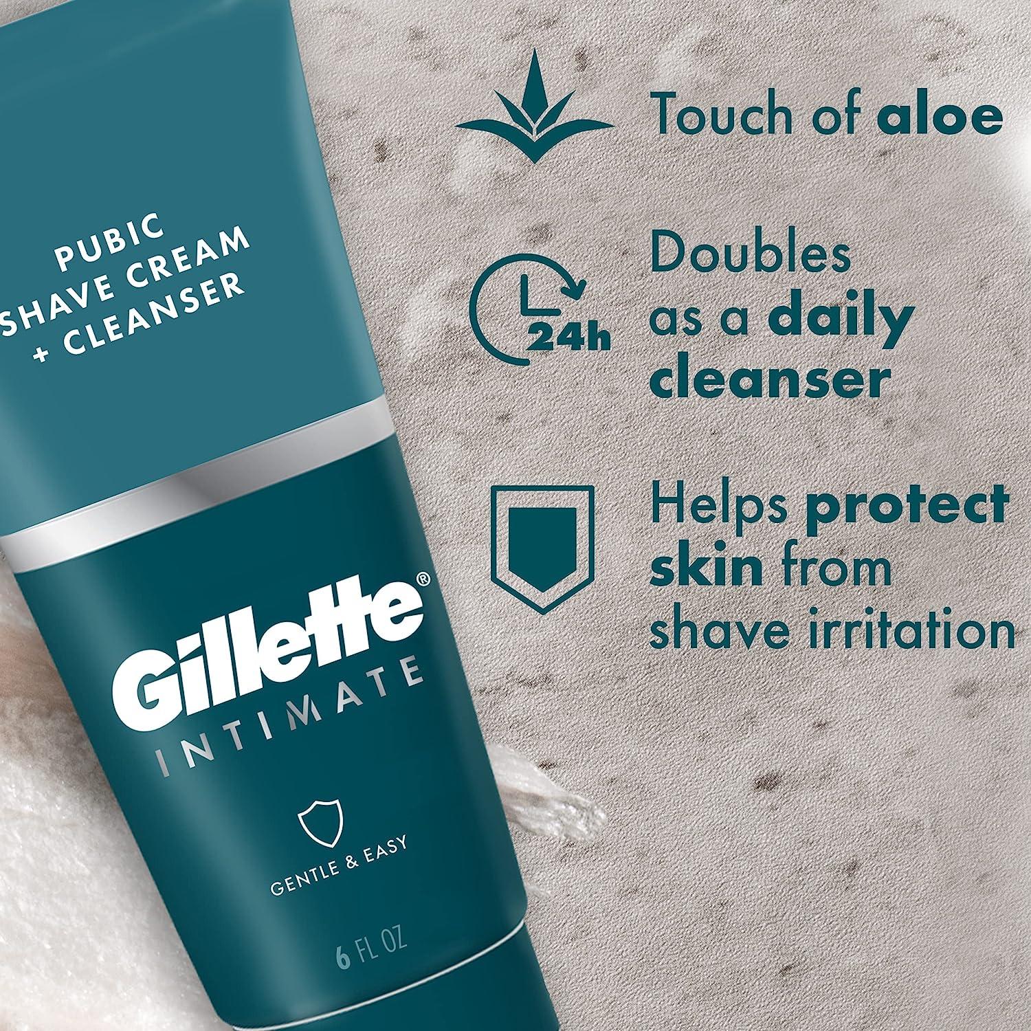 Gillette Intimate 2-in-1 Pubic Shave Cream and Cleanser - 6 oz | Buy ...