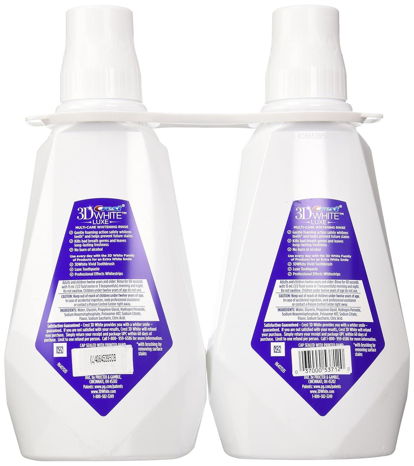 Crest 3D White Multi-Care Whitening Rinse Twin Pack - 32 Fl Oz (Pack of ...