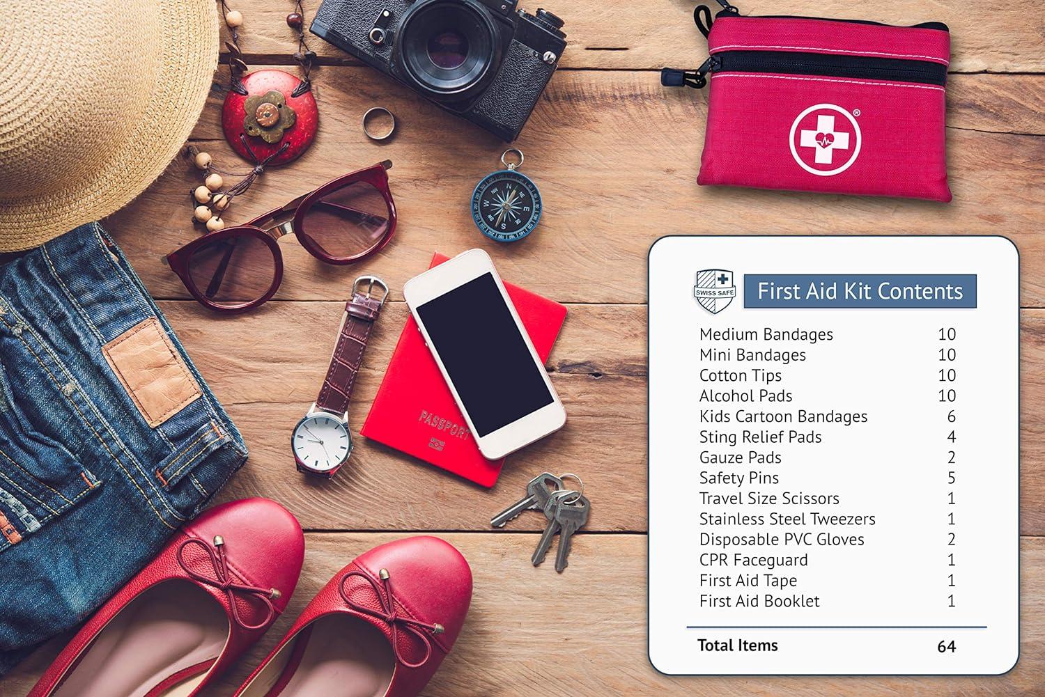Swiss Safe Pocket-Sized Survival First Aid Kit, Lightweight & Compact ...