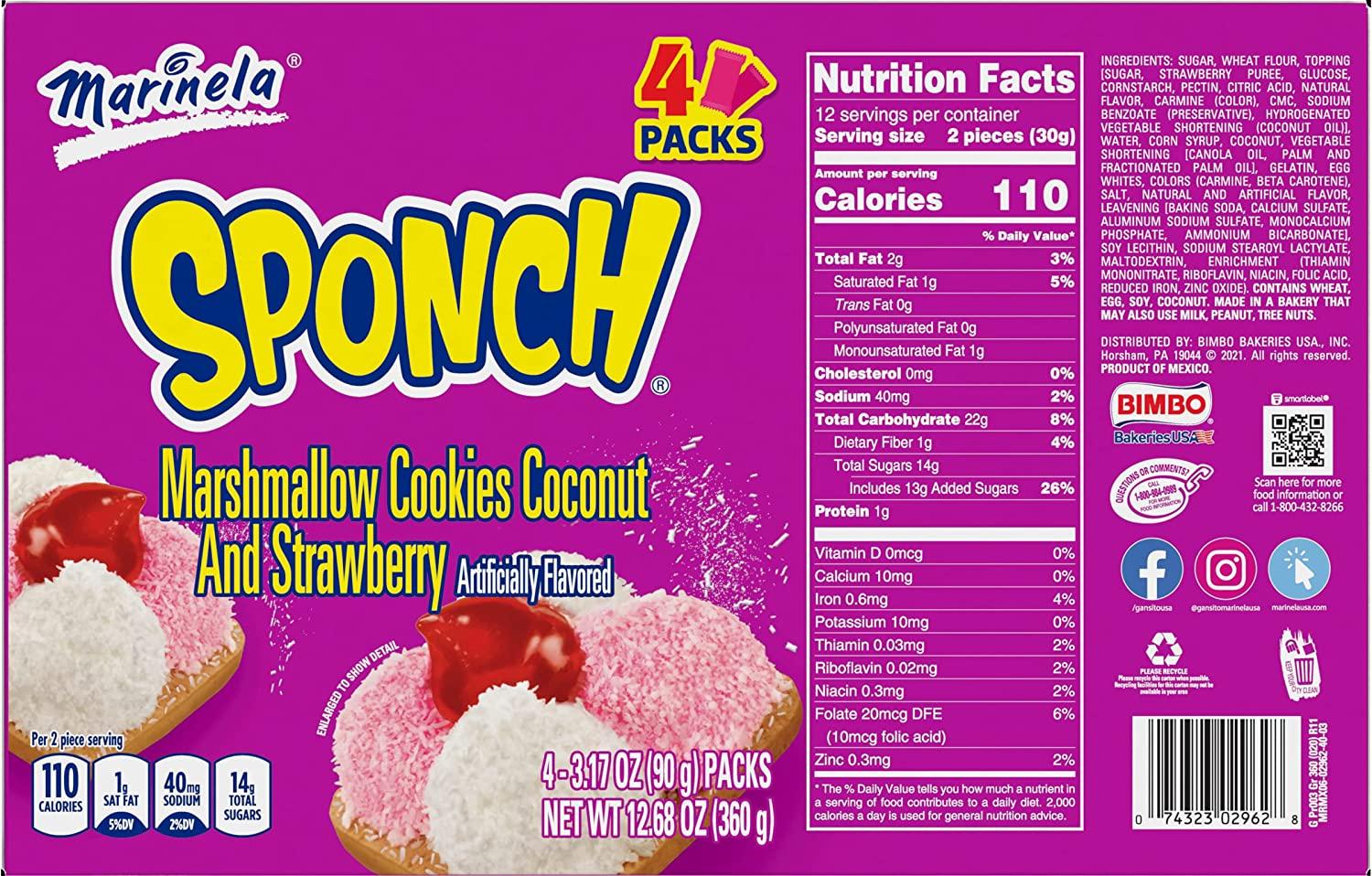Marinela Sponch Marshmallow Cookies 8ct - Delicious Snack Treat for Any ...