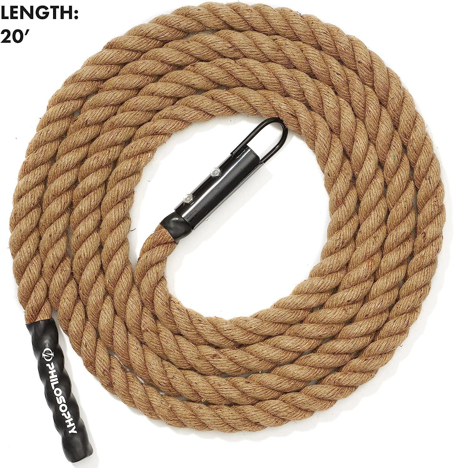 Philosophy Gym 1.5 x 15' Indoor/Outdoor Exercise Climbing Rope ...