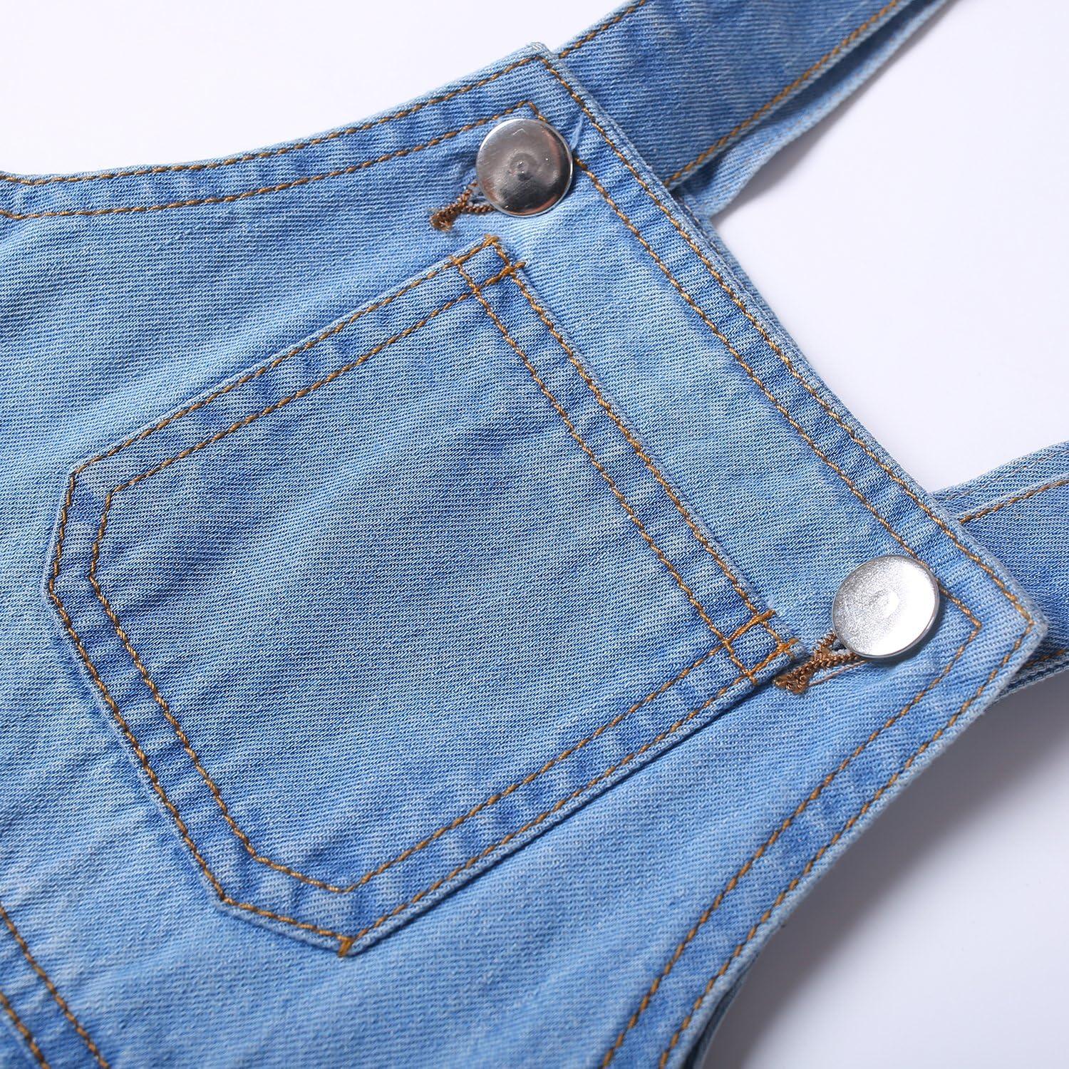 KIDSCOOL SPACE Baby Jean Overalls Toddler Denim Shortall 2-3 Years Blue ...