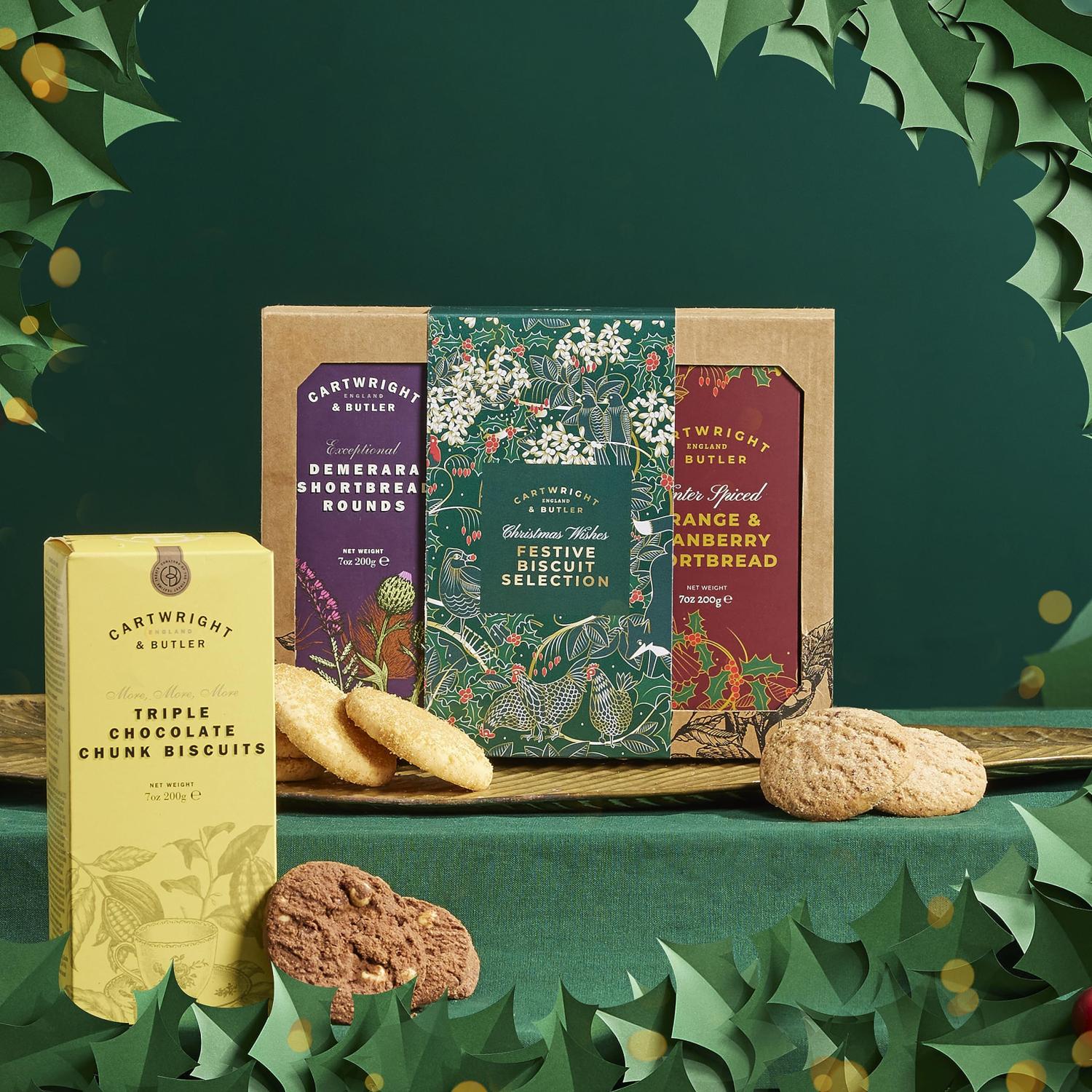 Cartwright & Butler Festive Trio of Biscuits - Luxury Holiday Cookie ...