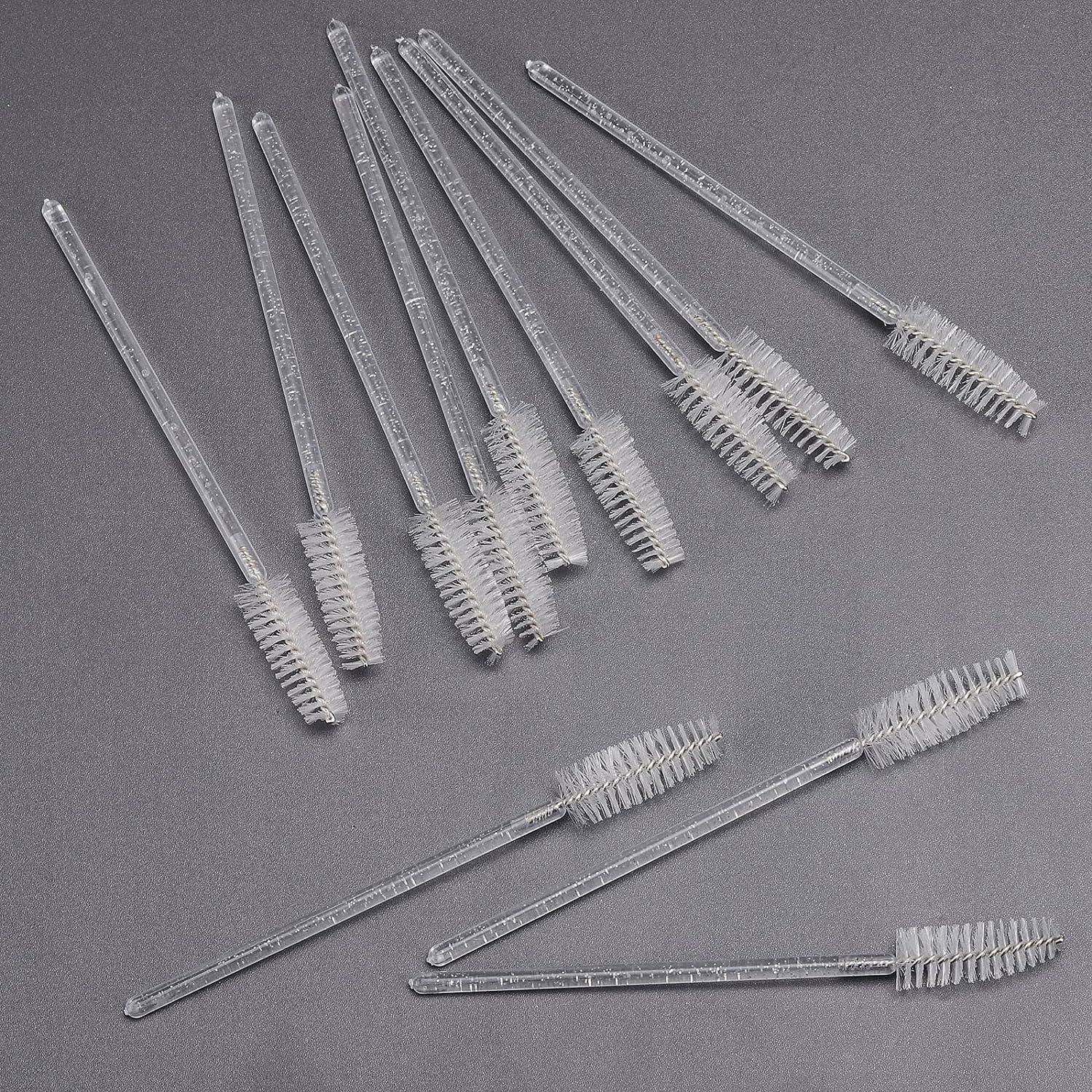 300 Pcs Disposable Mascara Wands Crystal Spoolies Brush - White Eyelash ...