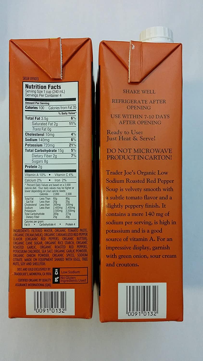 Trader Joe's Low Sodium Tomato & Roasted Red Pepper Soup - 2 Pack | Buy ...