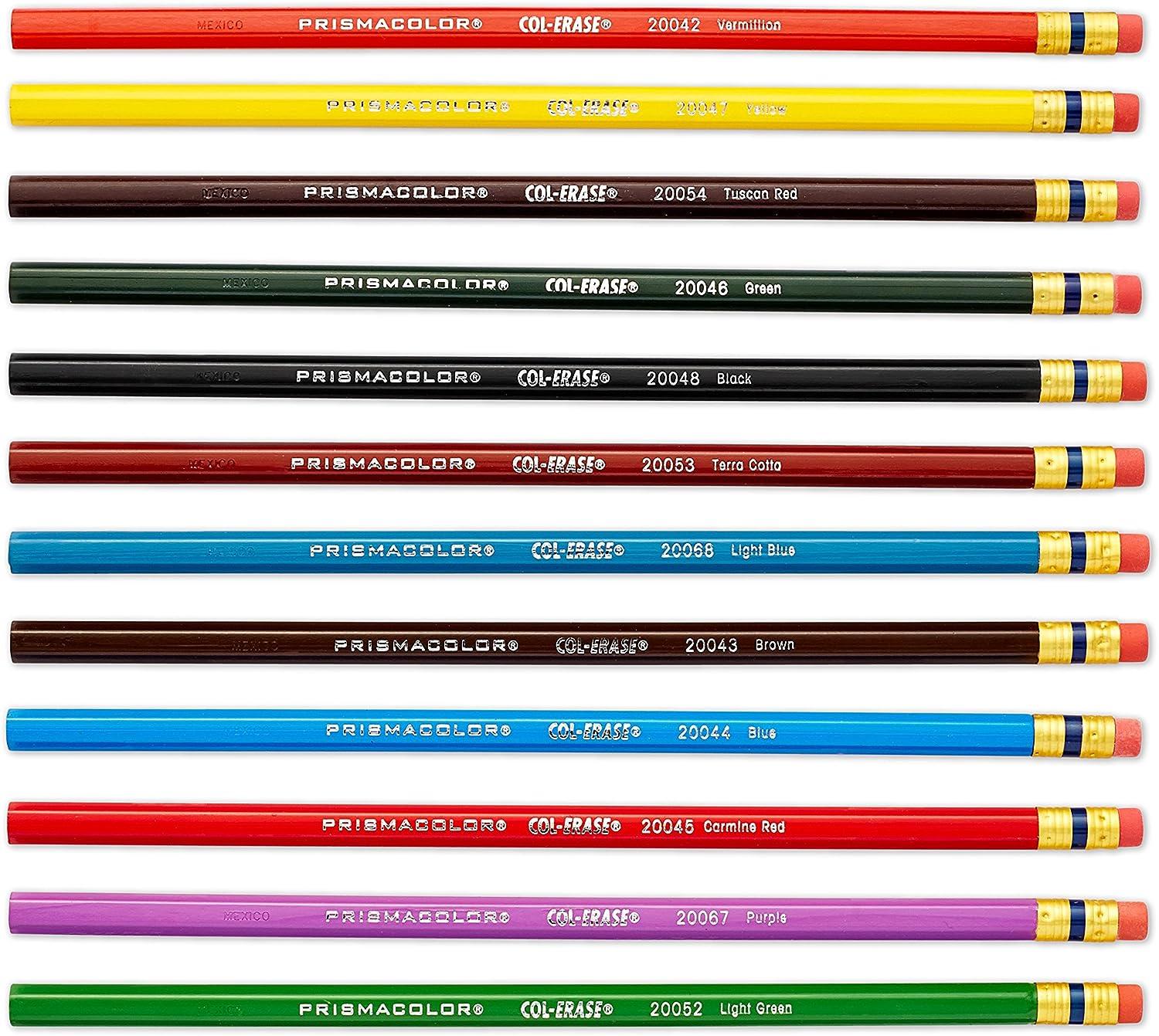 Prismacolor Col-Erase Erasable Colored Pencils 12 Pack - 12-Count ...
