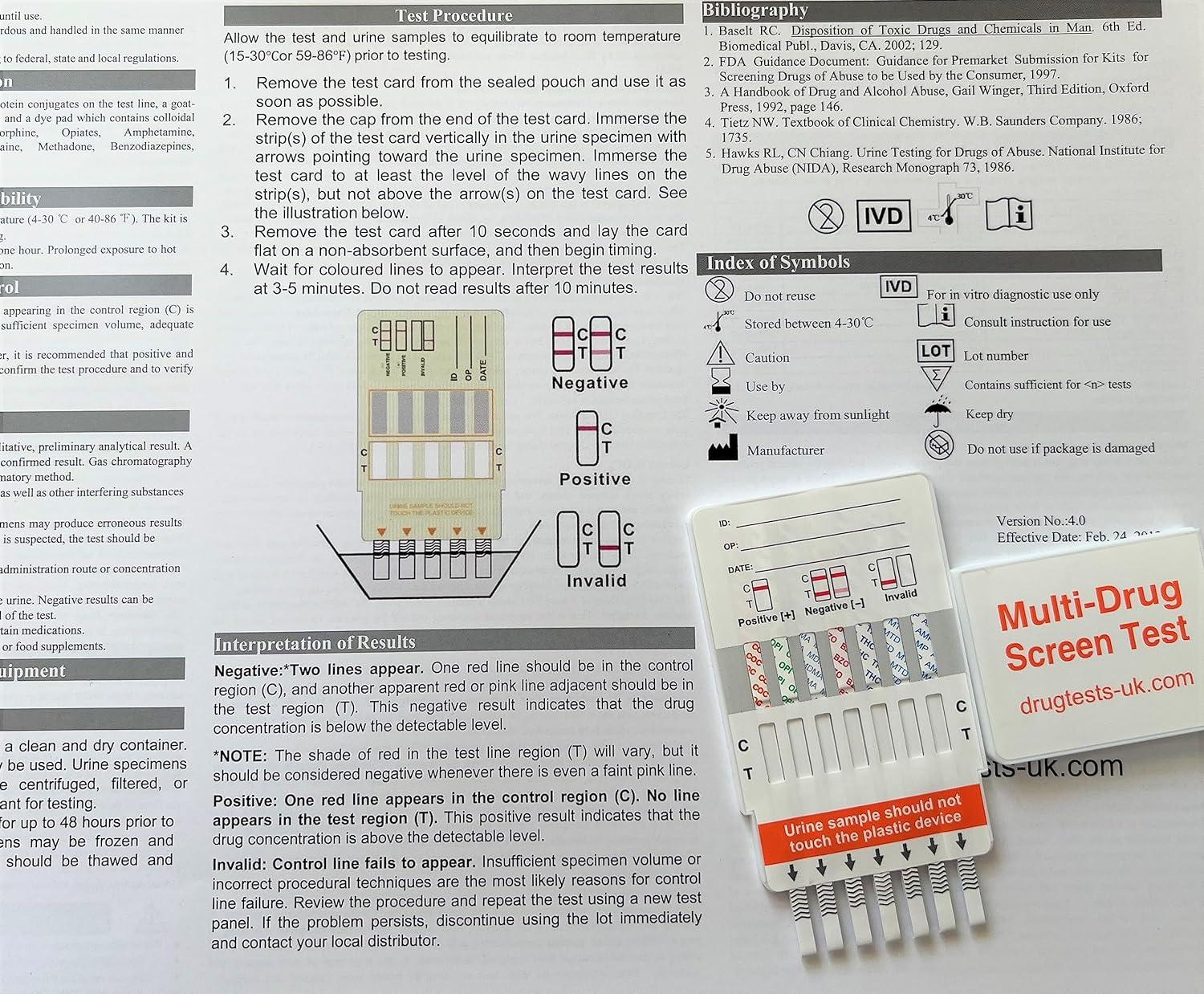 7-Panel Urine Drug Testing Kit for Home or Work with Detailed ...