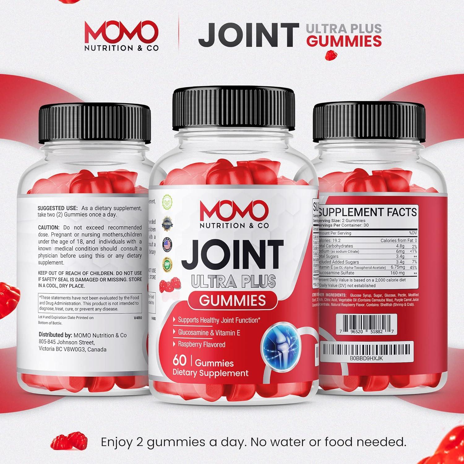 Momo Nutrition & Co Joint Ultra Plus Supplement - Glucosamine & Vitamin ...