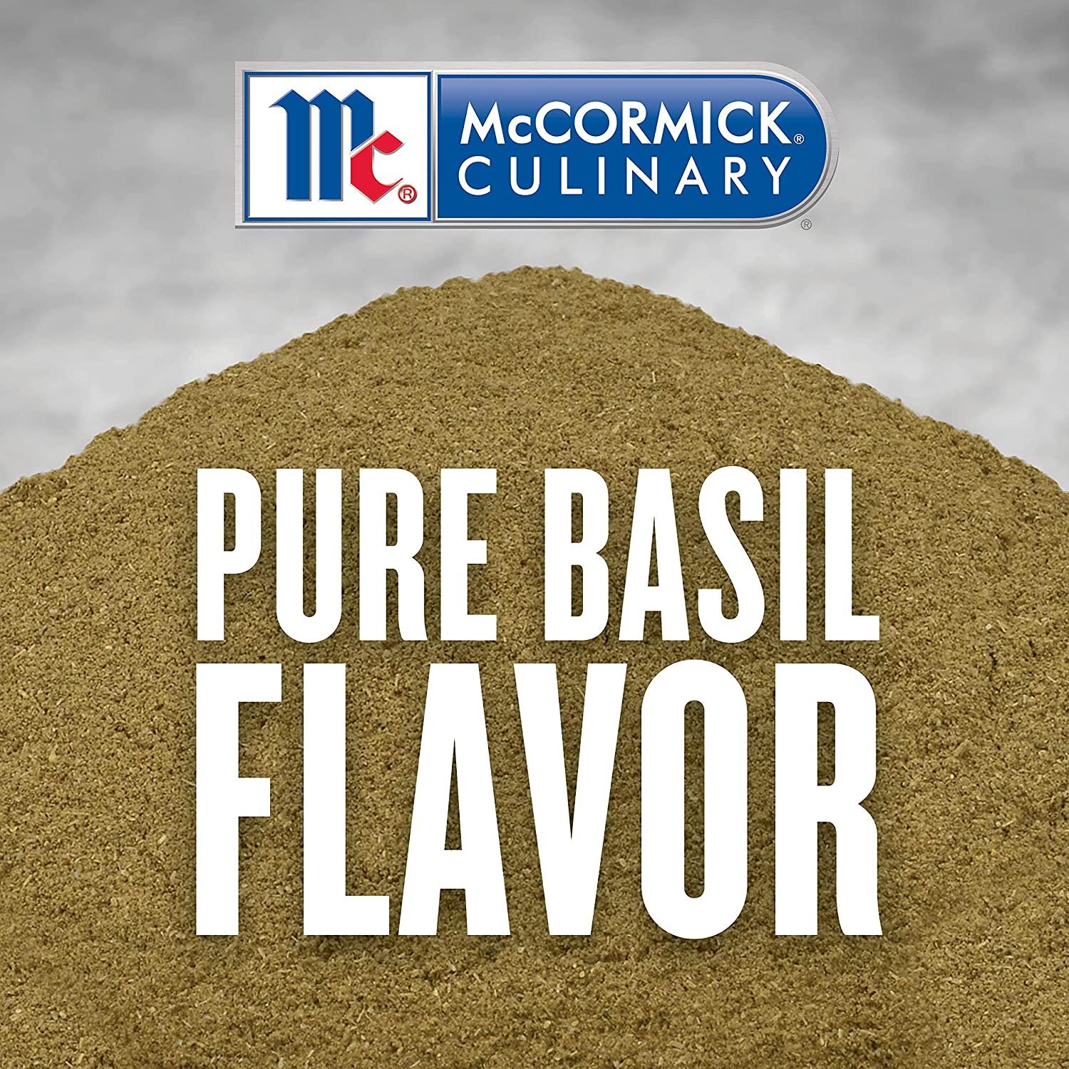 McCormick Culinary Ground Basil 12 oz - Enhance Flavor of Sauces ...