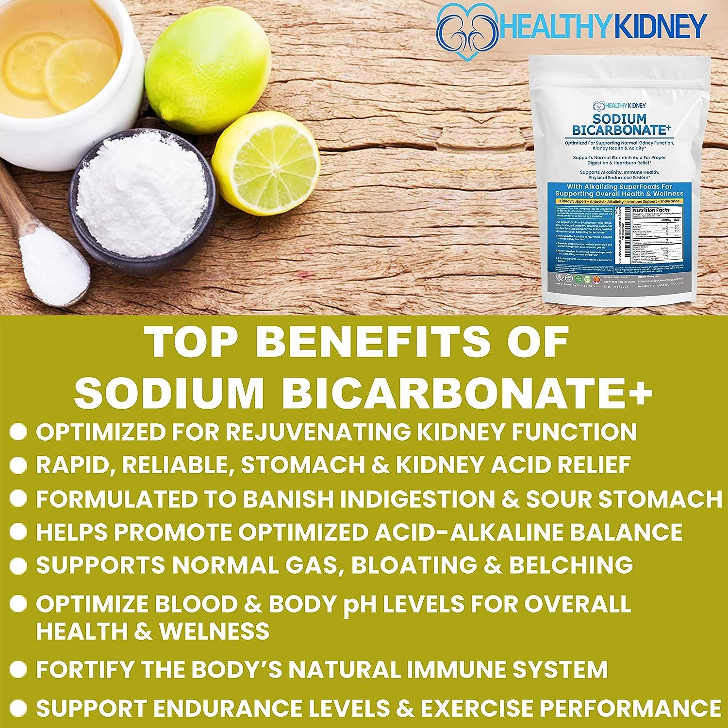 Alkaline Sodium Bicarbonate Supplement 1.5 LB - Kidney Support, Stomach ...