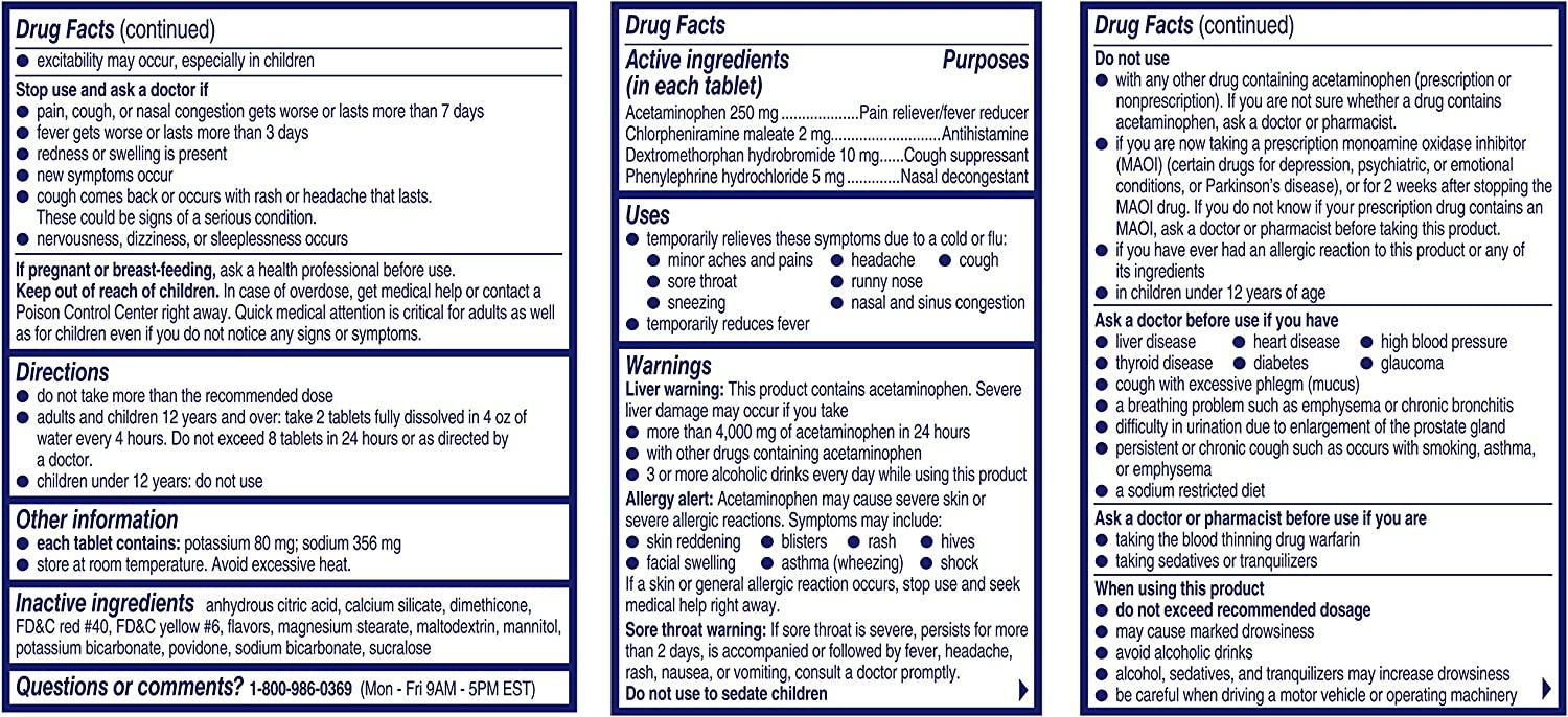 ALKA-SELTZER PLUS Severe Non-Drowsy Cold & Flu PowerFast Fizz Citrus ...