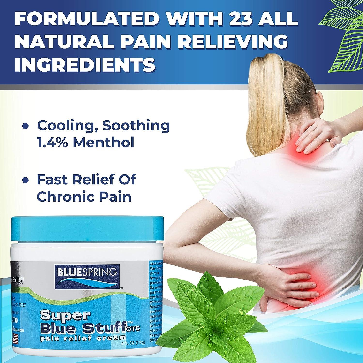 BlueSpring Pain Relief Cream with Emu Oil & Arnica - Maximum Arthritis ...
