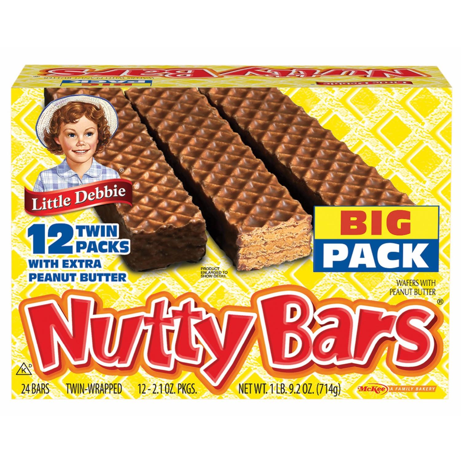 Little Debbie Nutty Bars 2.1 Oz. 12-Pack - 2 Boxes | Delicious Snack ...