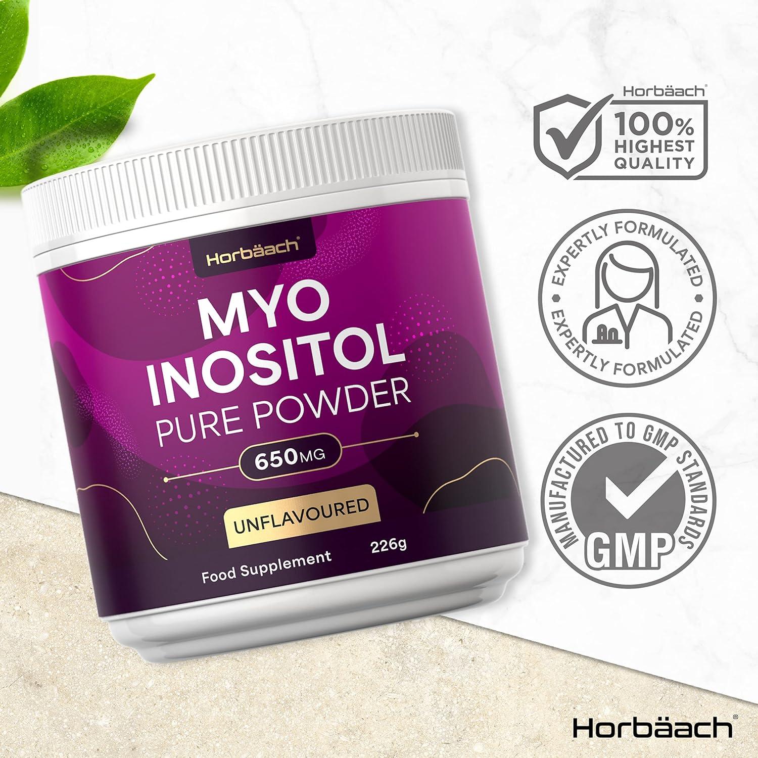 Inositol Powder 650mg | Pure Myo-Inositol Supplement for PCOS Support ...