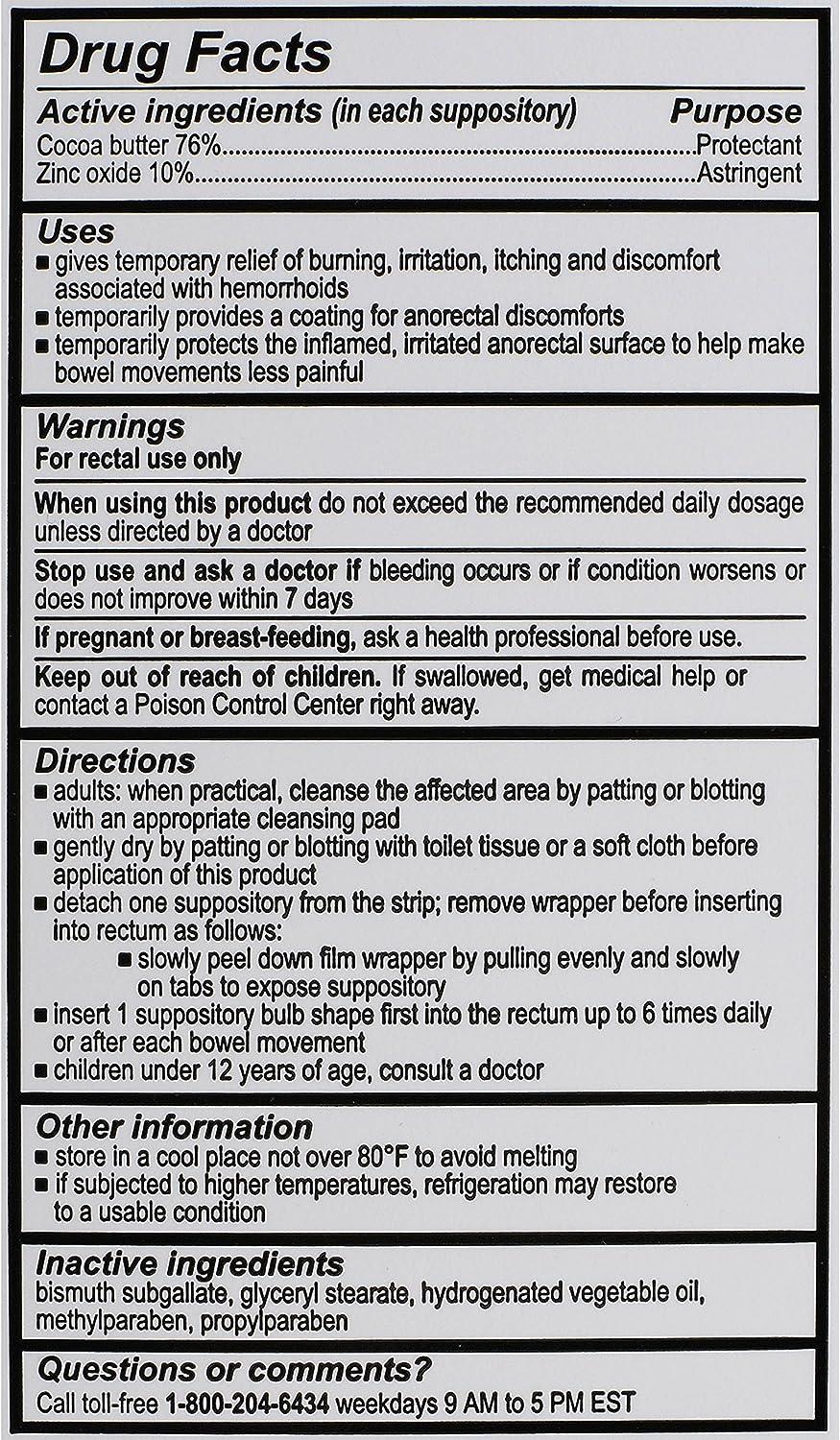 Calmol 4 Hemorrhoidal Suppositories with Soothing Natural Ingredients ...