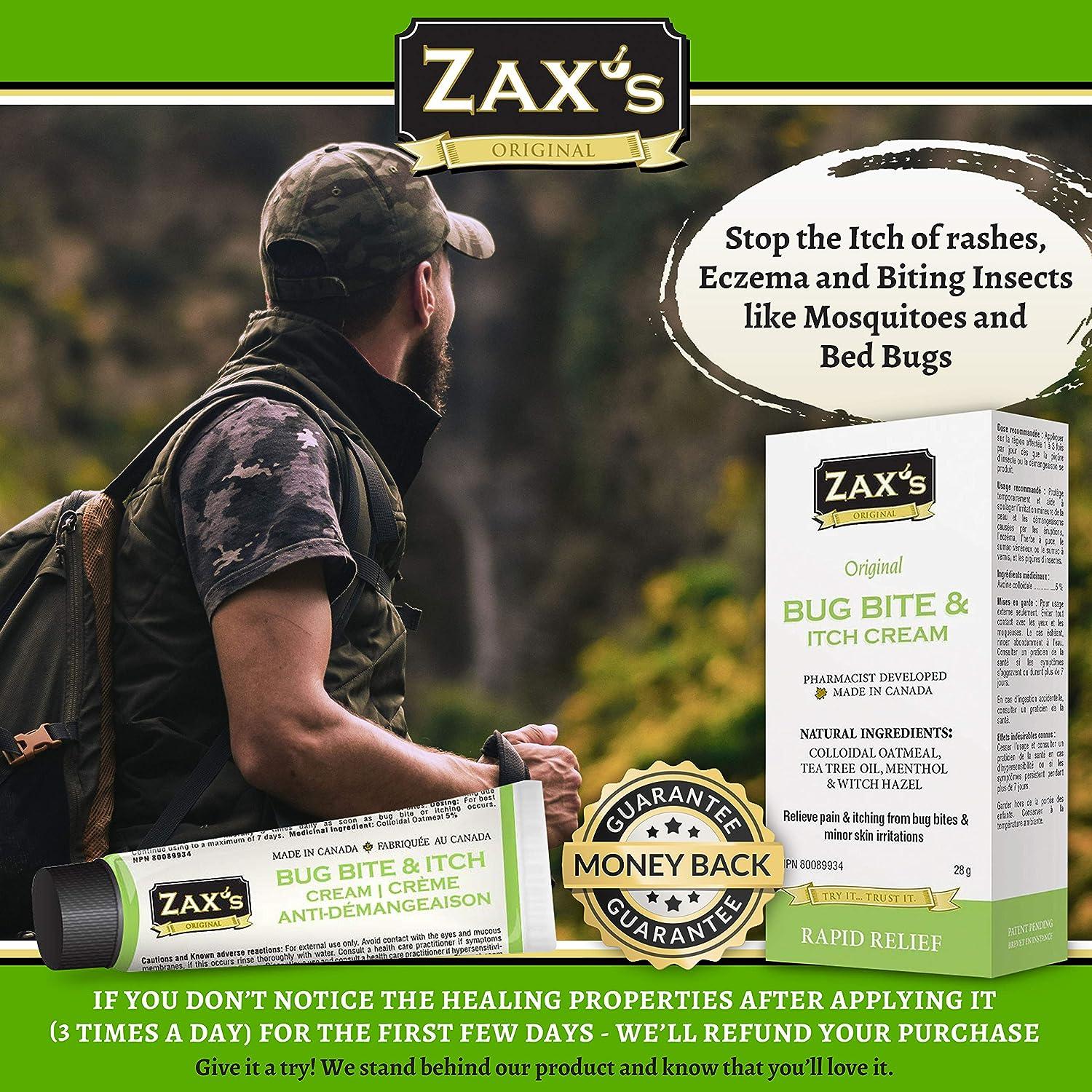 Zax's Original Bug Bite & Anti-Itch Cream - Natural Mosquito Bite ...