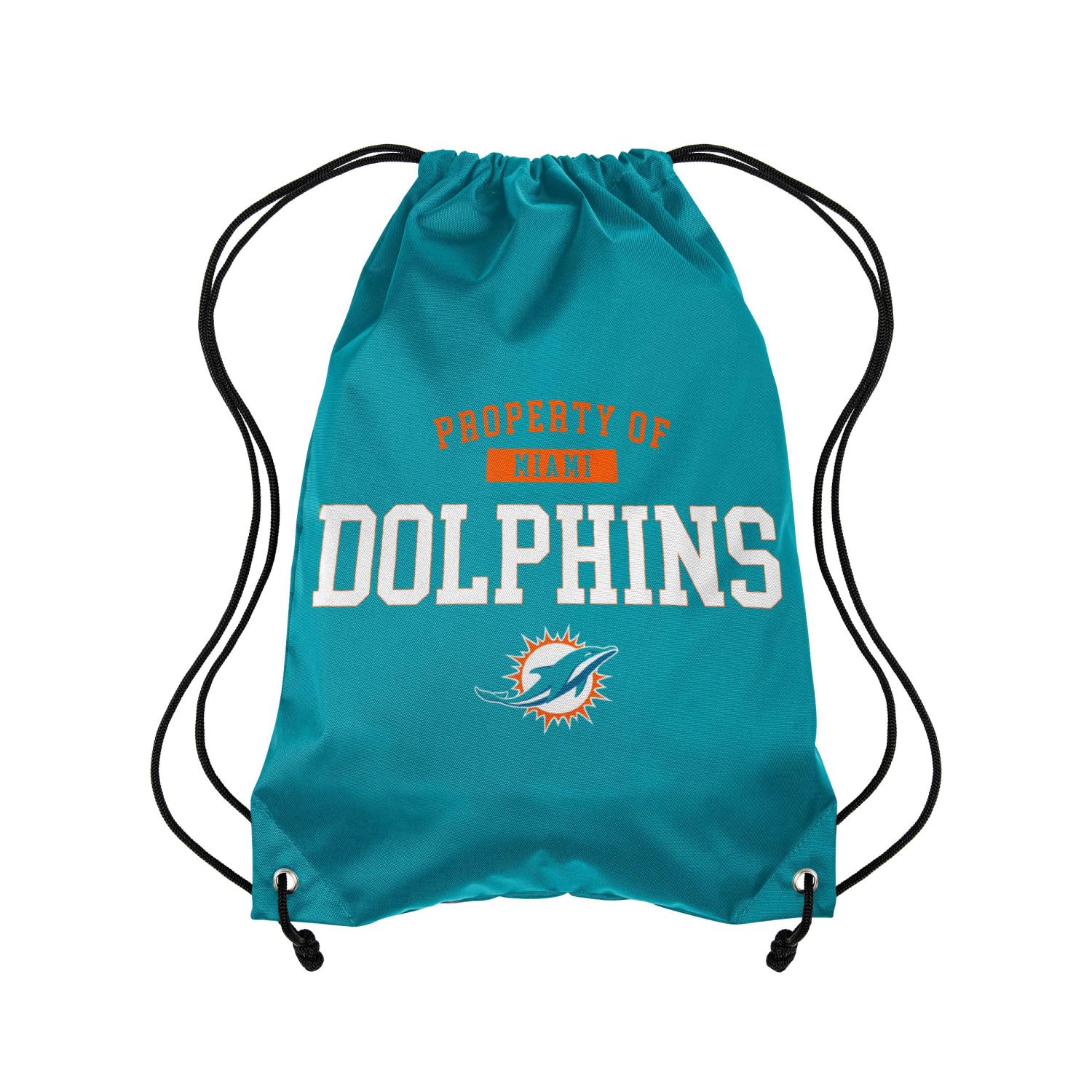 Miami Dolphins NFL Property Of Drawstring Backpack | Official Team Gear ...