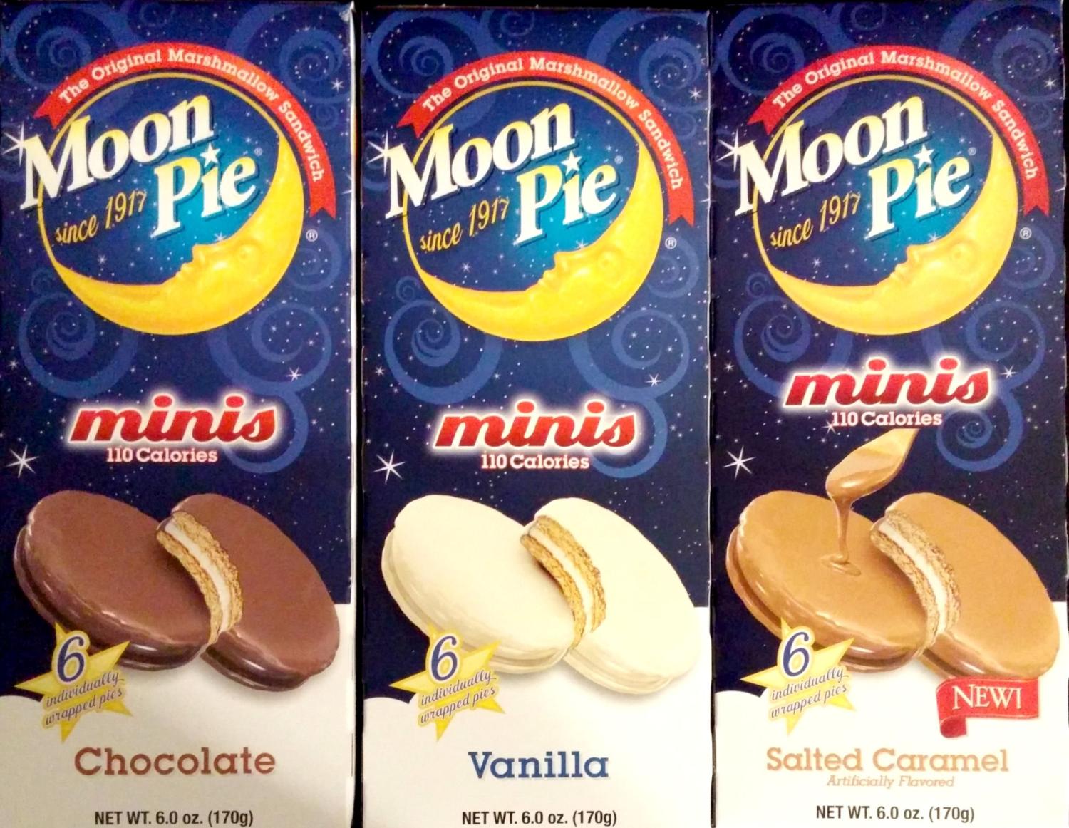 Moon Pie Minis 3 Pack Variety - Chocolate, Vanilla, Salted Caramel ...